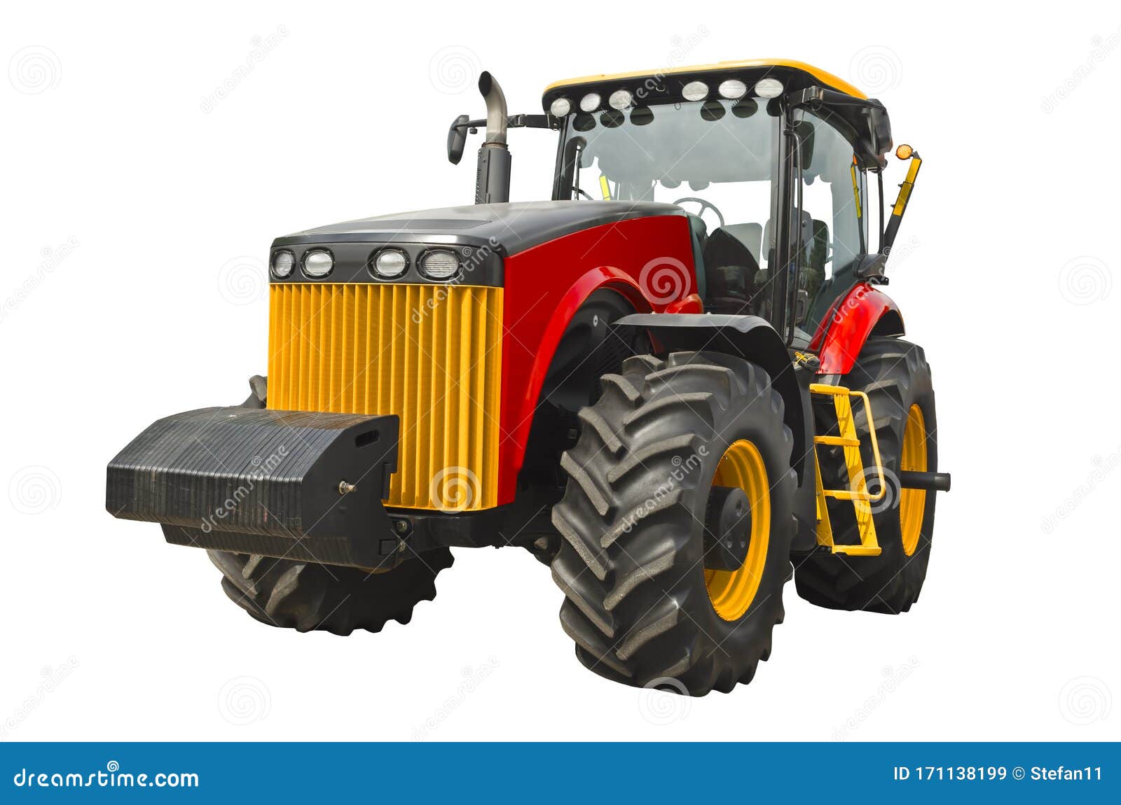 Modern Agricultural Tractor, Front View Stock Image - Image of tractor ...