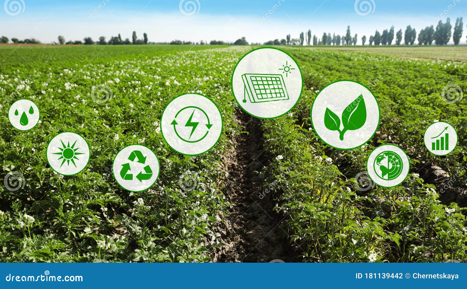 Modern Agriculture Concept With Connected Icons Related To Smart ... Modern Agriculture Concept With Connected Icons Related To Smart ...