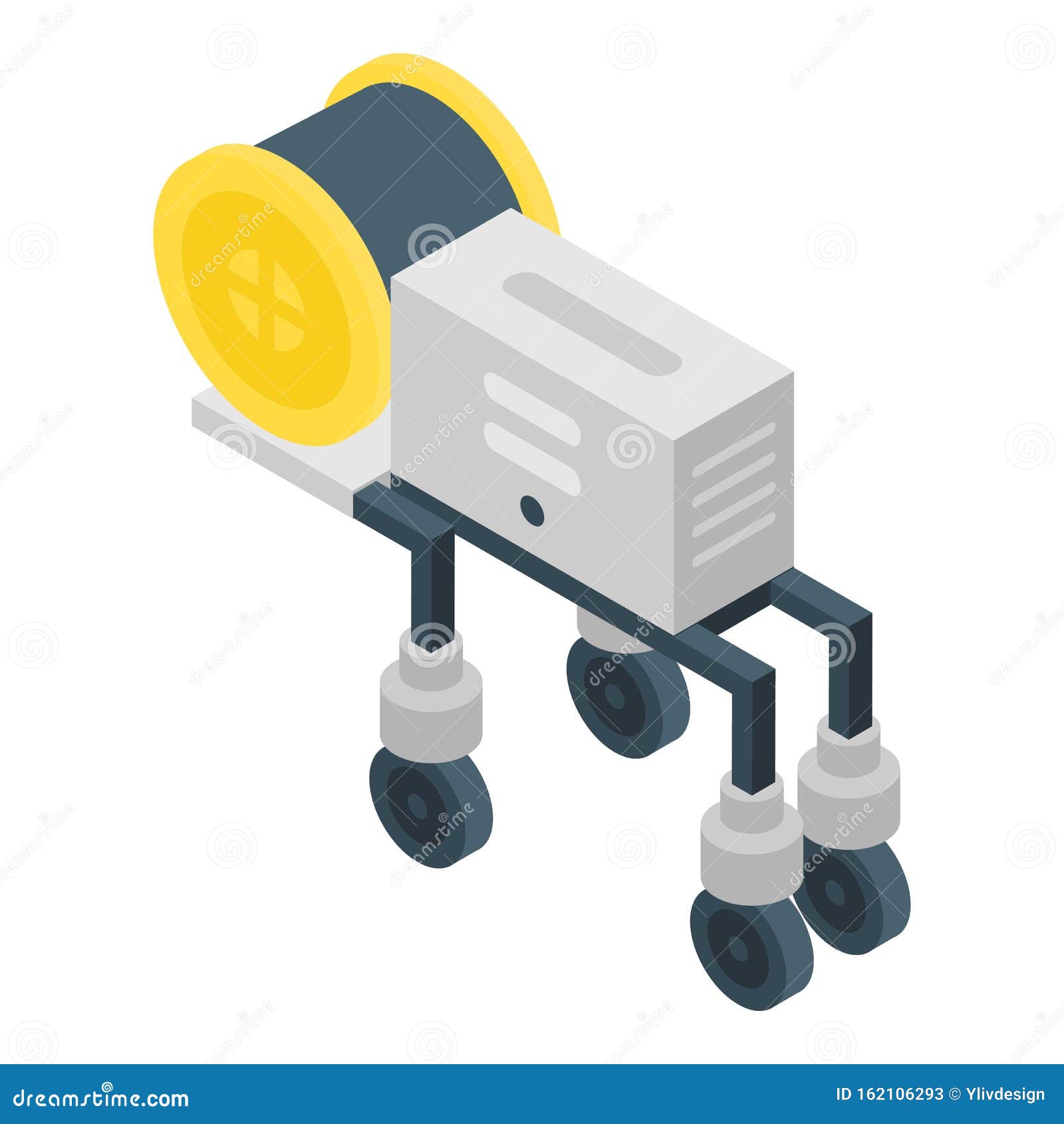 Modern Agritech Robot Icon, Isometric Style Stock Vector - Illustration ...