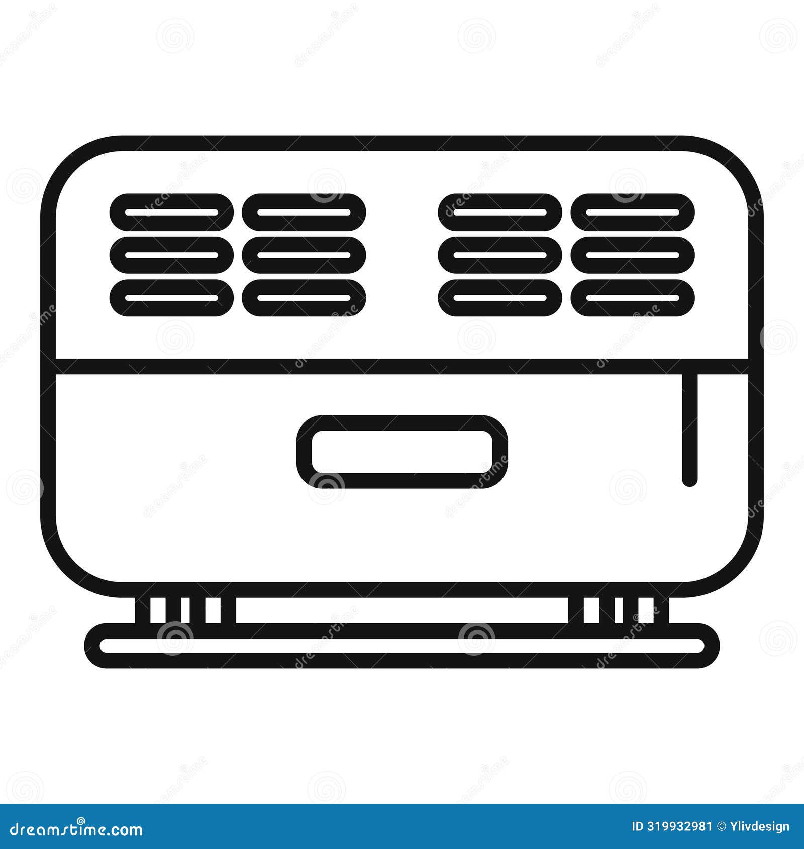 Modern Air Conditioner Line Icon Stock Vector - Illustration of ...