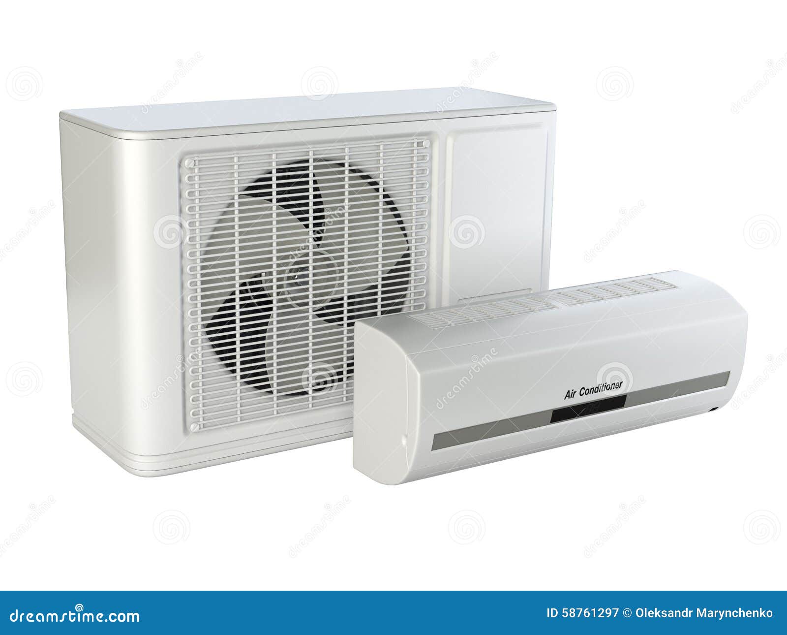 Modern Air Conditioner System Stock Illustration - Illustration of ...