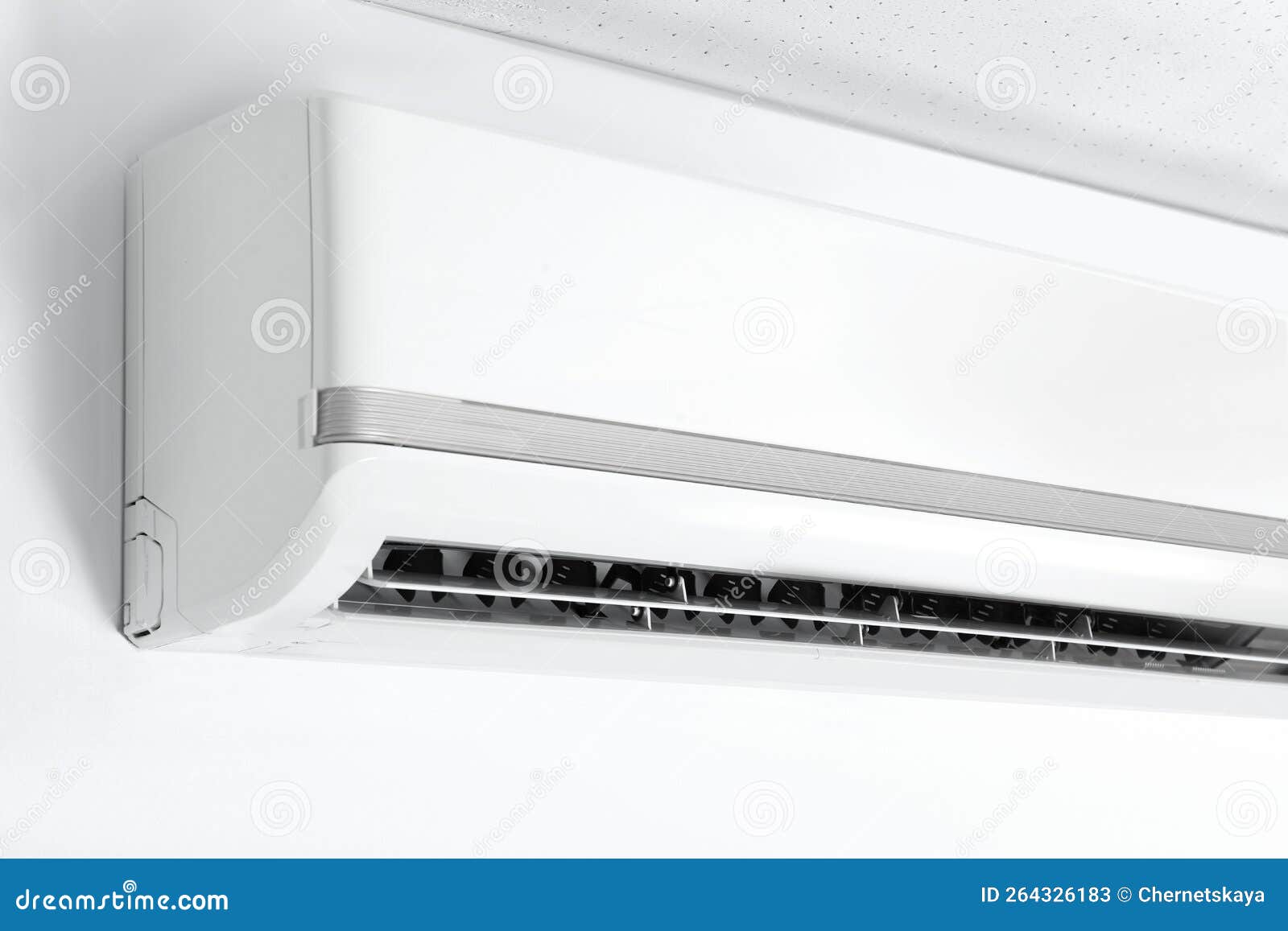 Modern Air Conditioner on White Wall Indoors, Closeup Stock Image ...