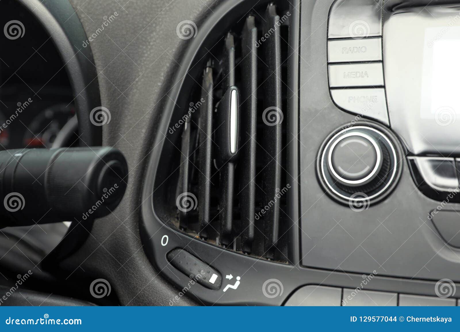 Modern Air Conditioning Control Panel in Car Stock Photo - Image of ...