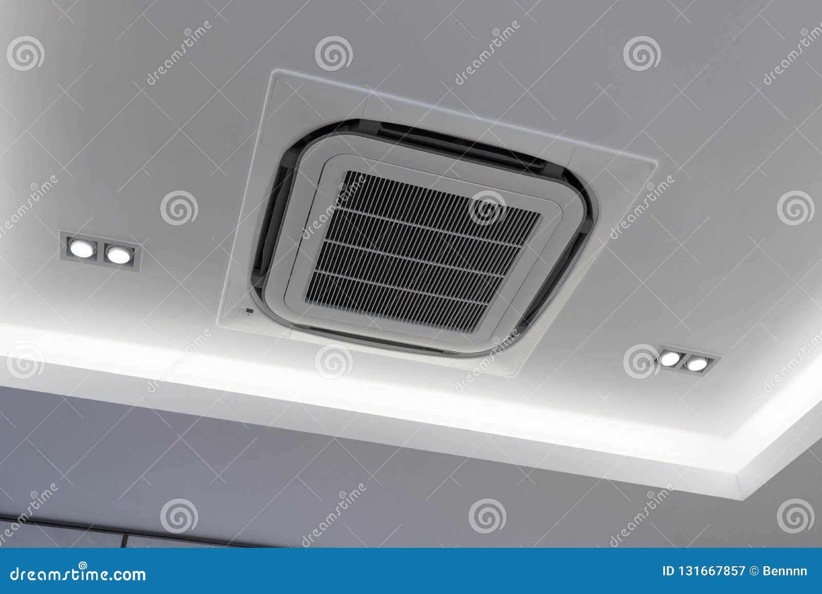 Modern Air Conditioning System on the Ceiling Stock Image - Image of ...