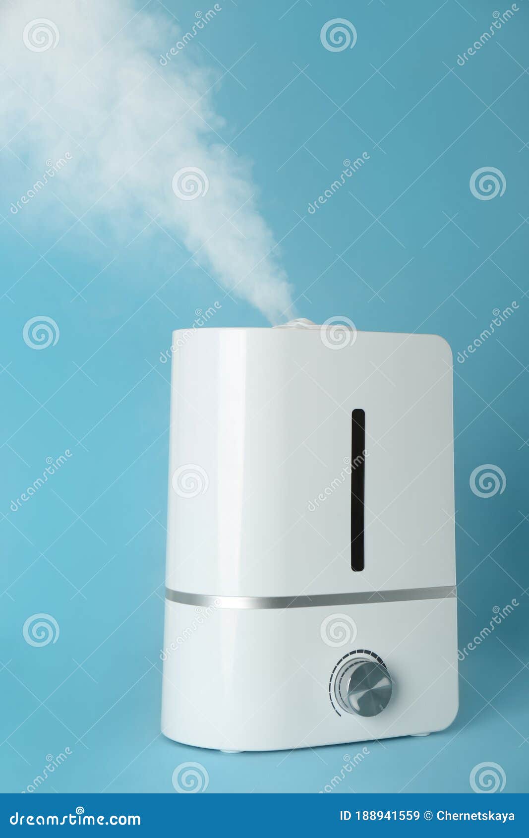 Modern Air Humidifier on Blue Background Stock Image - Image of ...