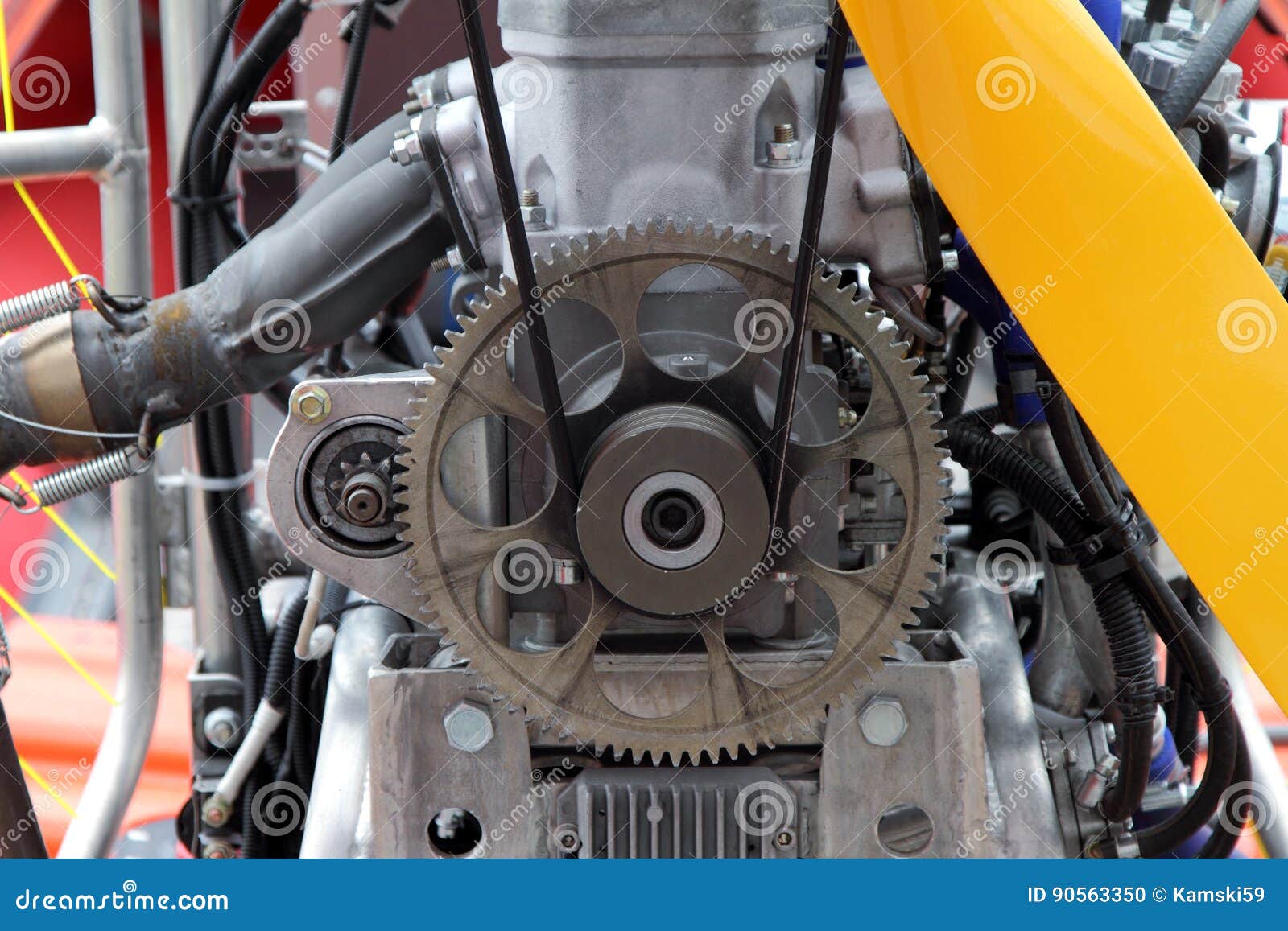 Modern Airboat Engine Closeup. Stock Photo - Image of motor, hose: 90563350