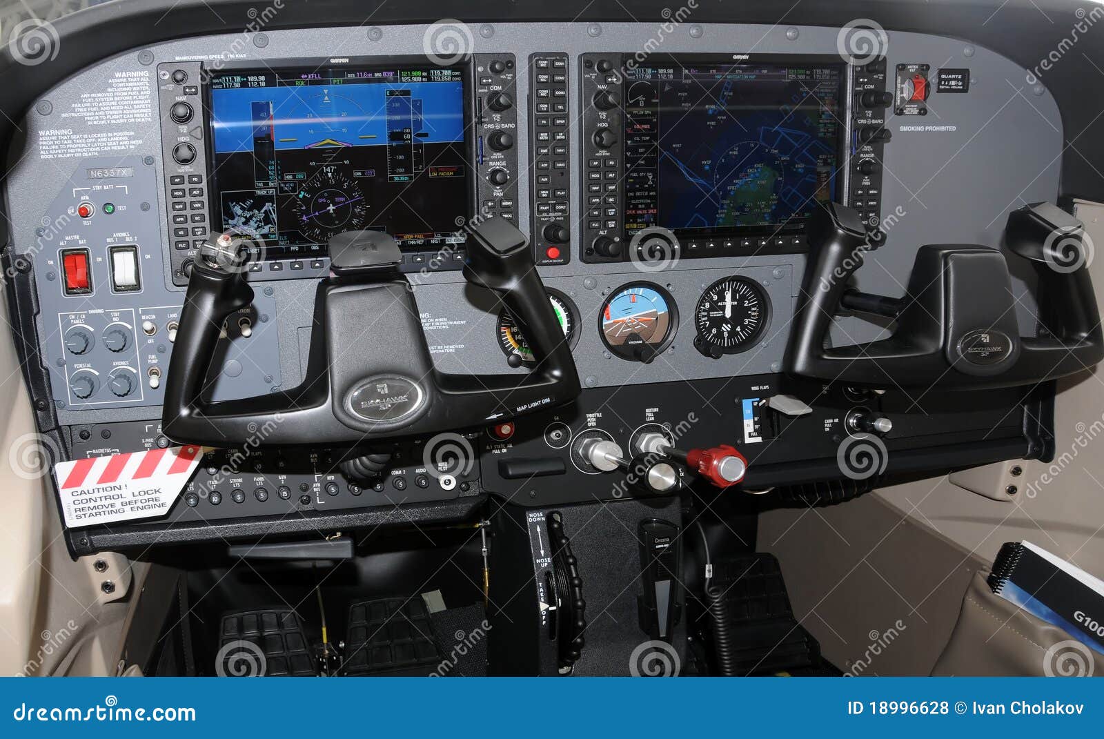 Modern aircraft cockpit editorial stock photo. Image of modern - 18996628