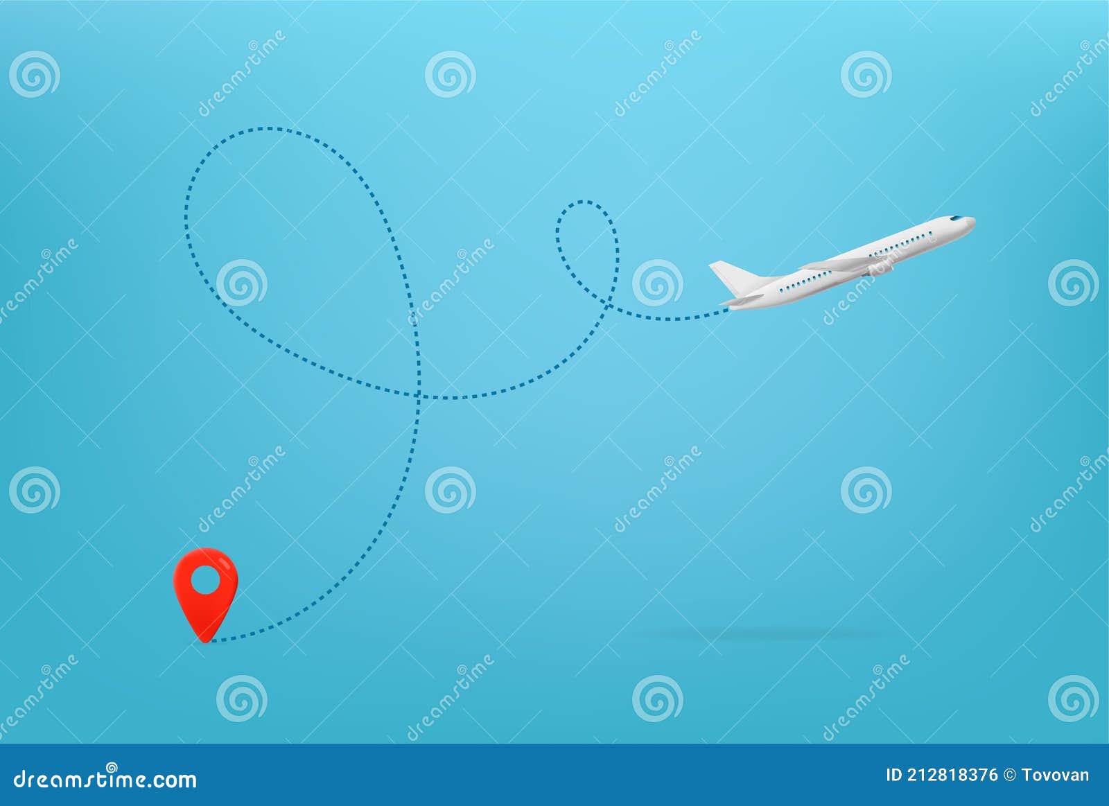 Modern Aircraft Path. Summer Travel Stock Vector - Illustration of ...