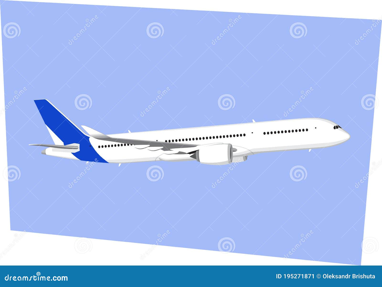 Boeing 787 Dreamliner. Modern Airliner. Commercial Jet Plane in Blue ...
