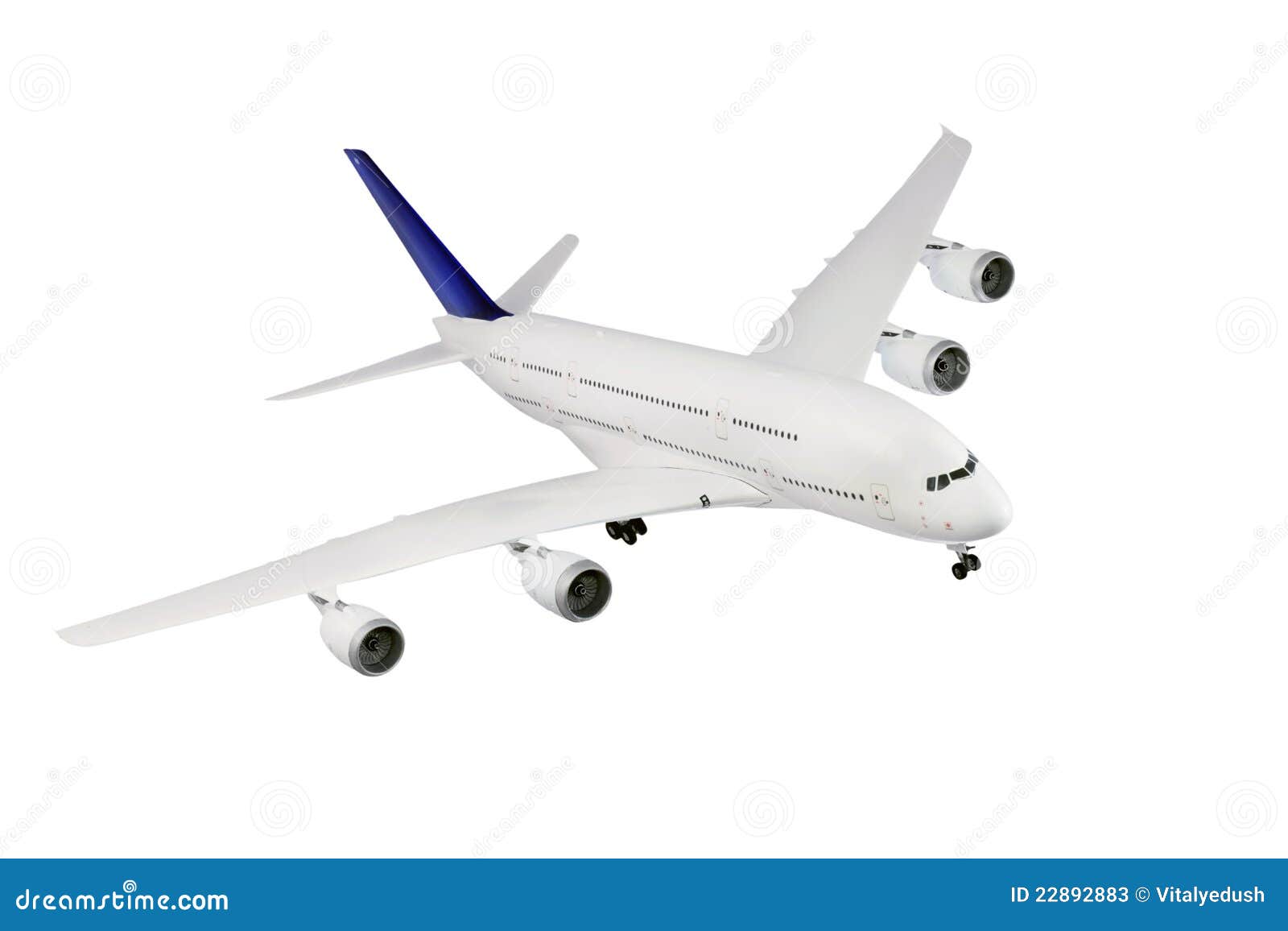 Modern airplane on white. stock image. Image of isolated - 22892883