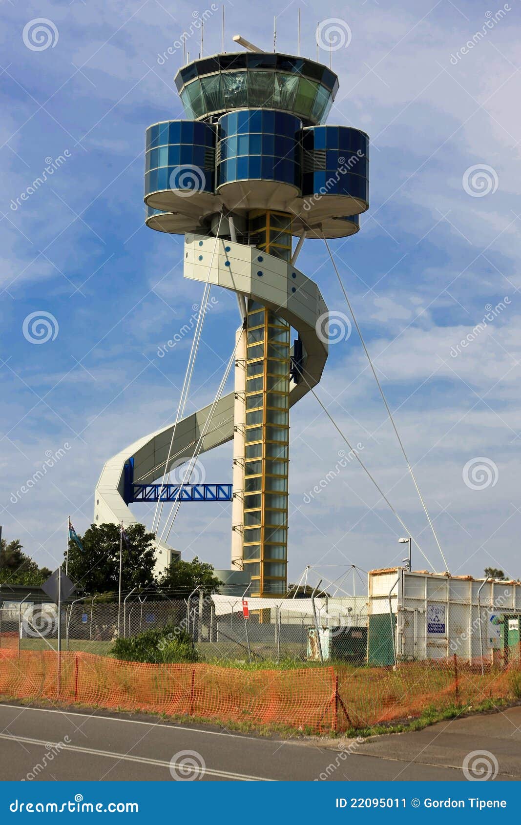 Modern Airport Control Tower in Australia. Stock Image - Image of tower ...