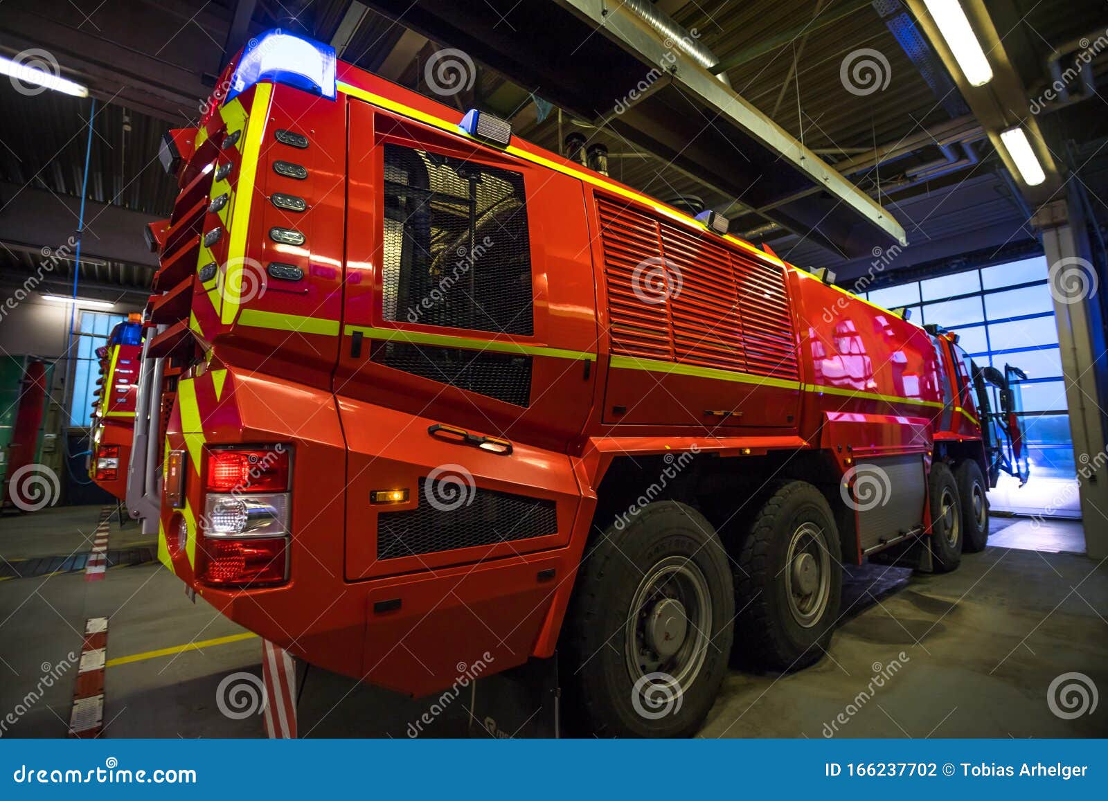 Modern Airport Fire Department Fire Engine Stock Photo - Image of ...