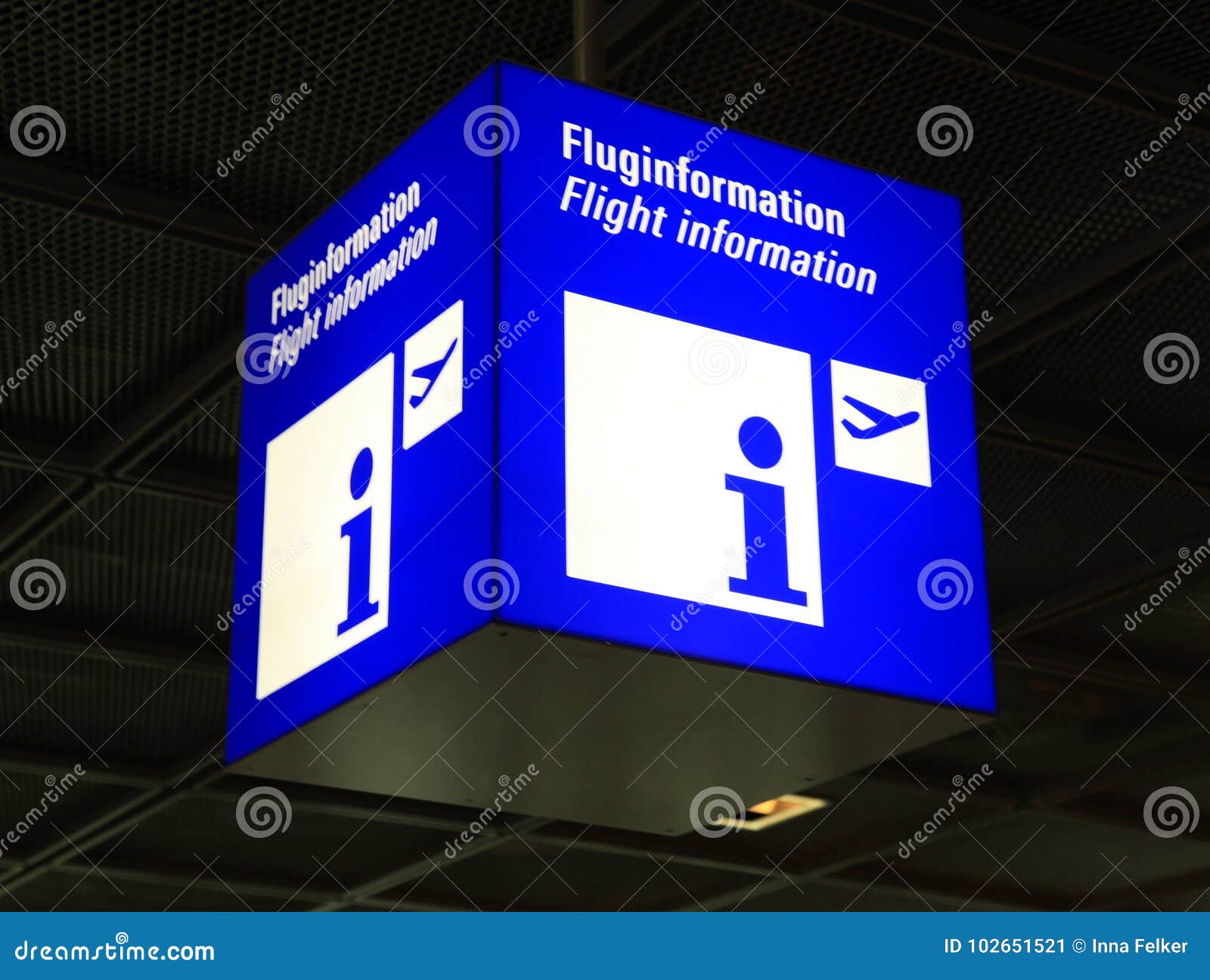 Modern Airport Flight Information Sign Stock Image - Image of airplane ...