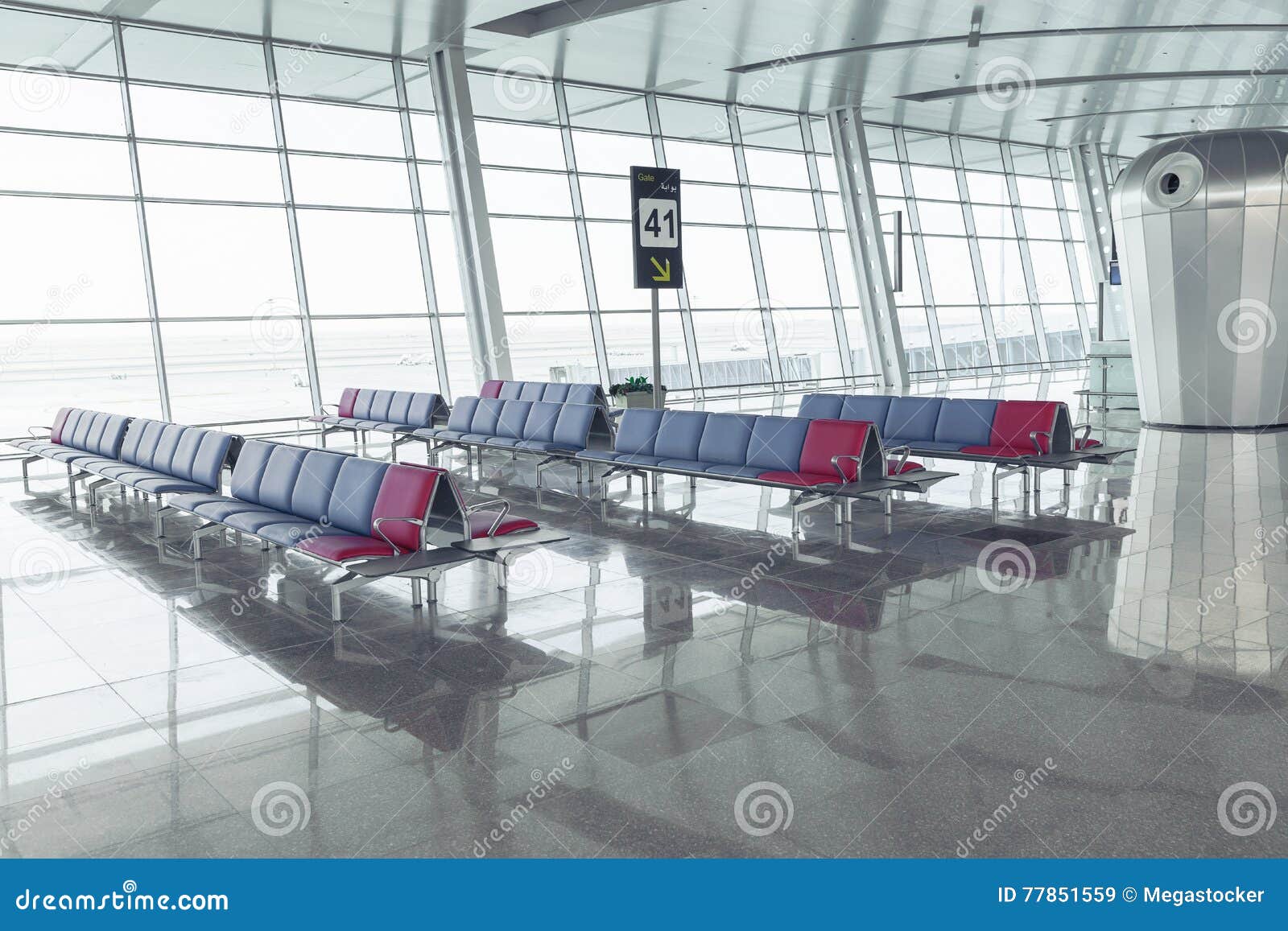 Modern Airport Lounge Seat Rows Stock Image - Image of vacation, empty ...