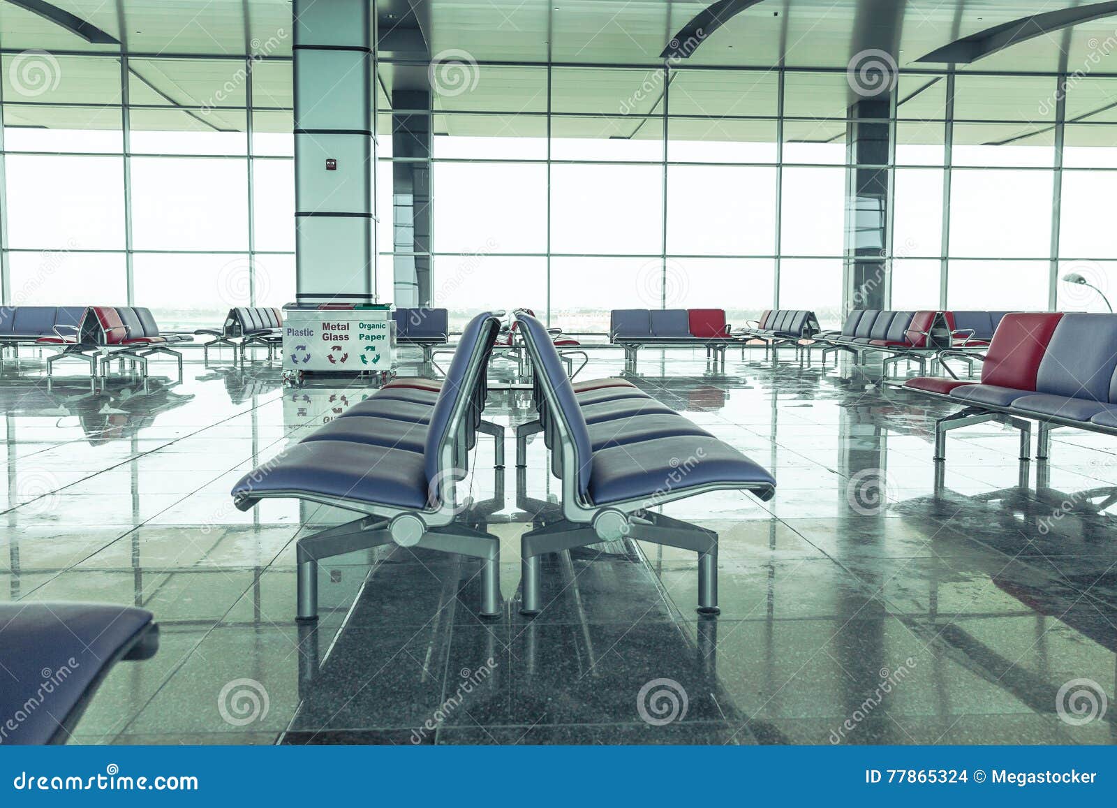 Modern Airport Lounge Seat Rows Stock Photo - Image of architecture ...
