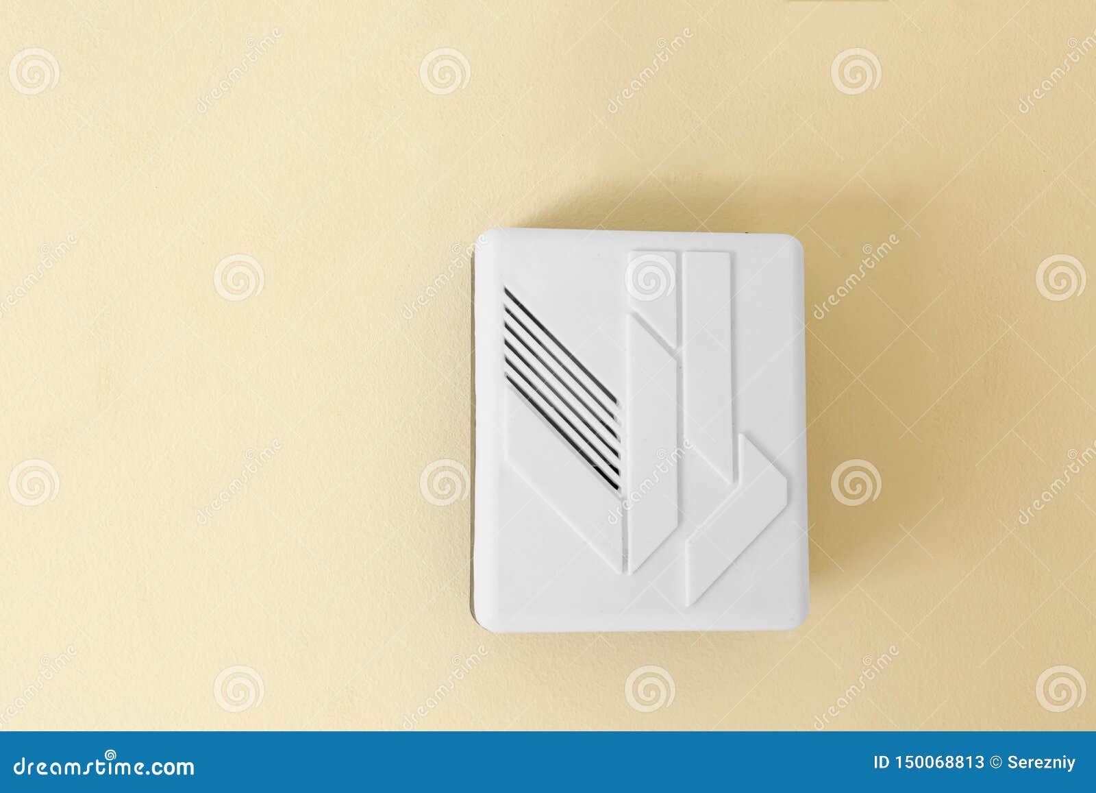 Modern Alarm System on Wall Indoors Stock Image - Image of flat ...