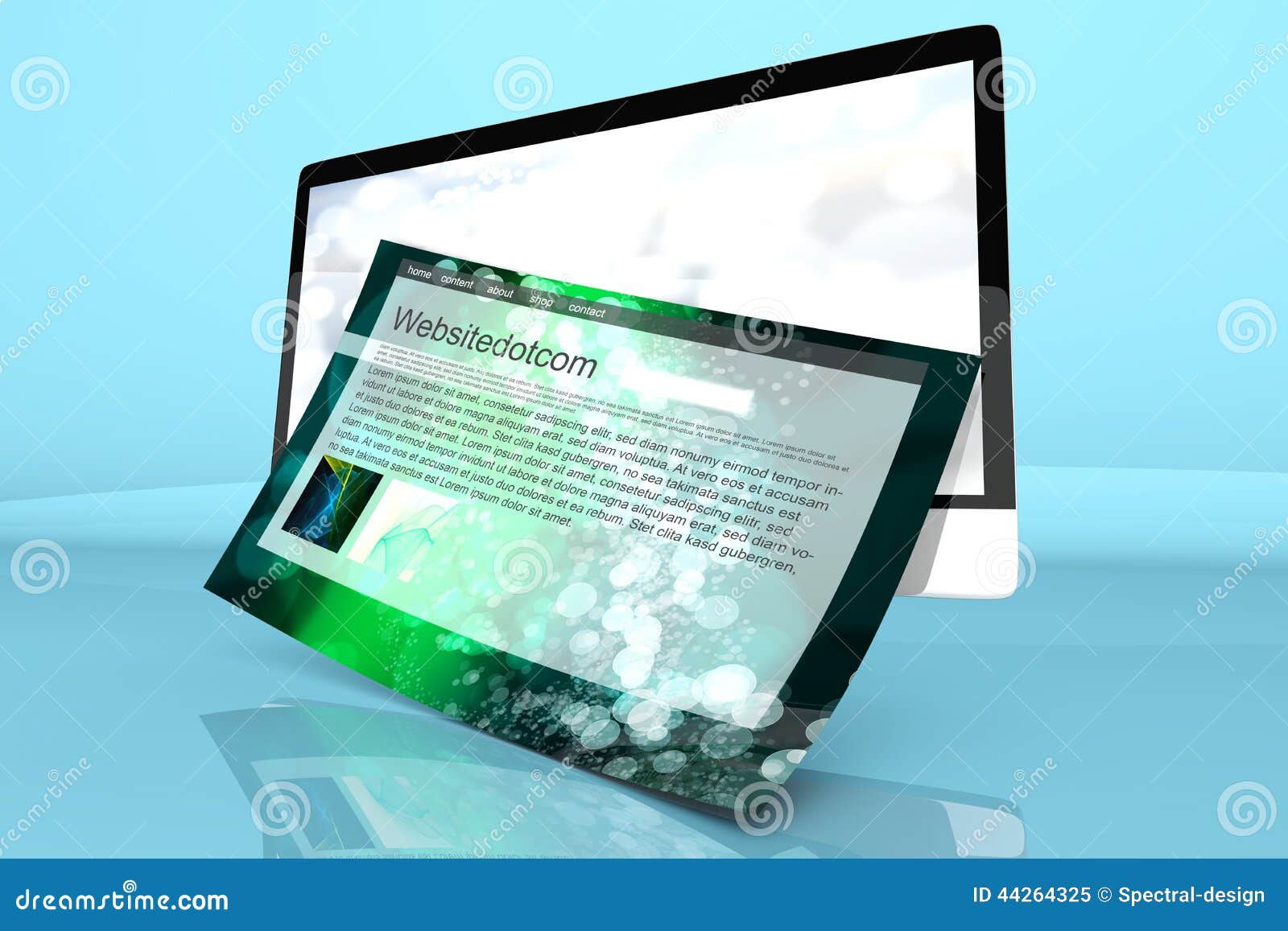 A Modern All in One Computer with a Generic Website Stock Illustration ...