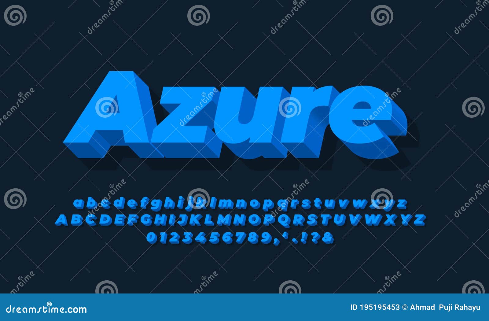 Modern Alphabet 3d Clean Light Blue Text Effect or Font Effect Design ...