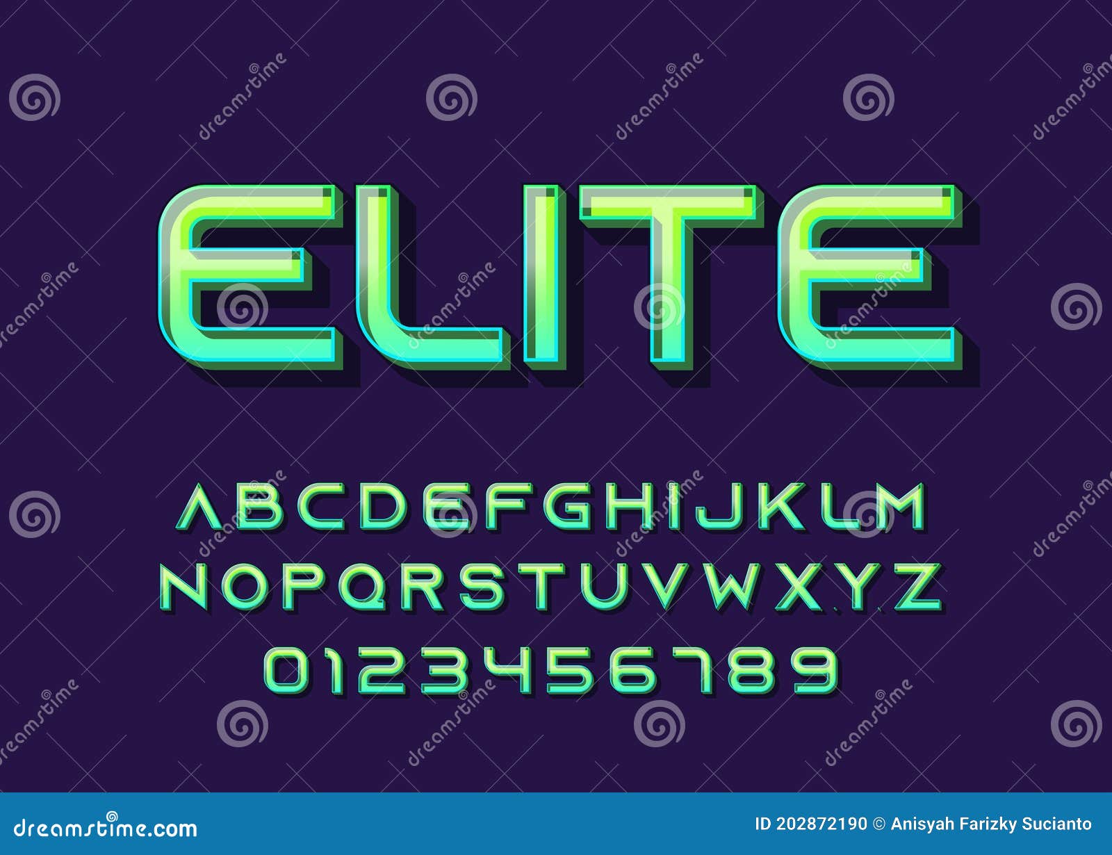 Modern Alphabet Gaming Style Text Effect Stock Illustration ...