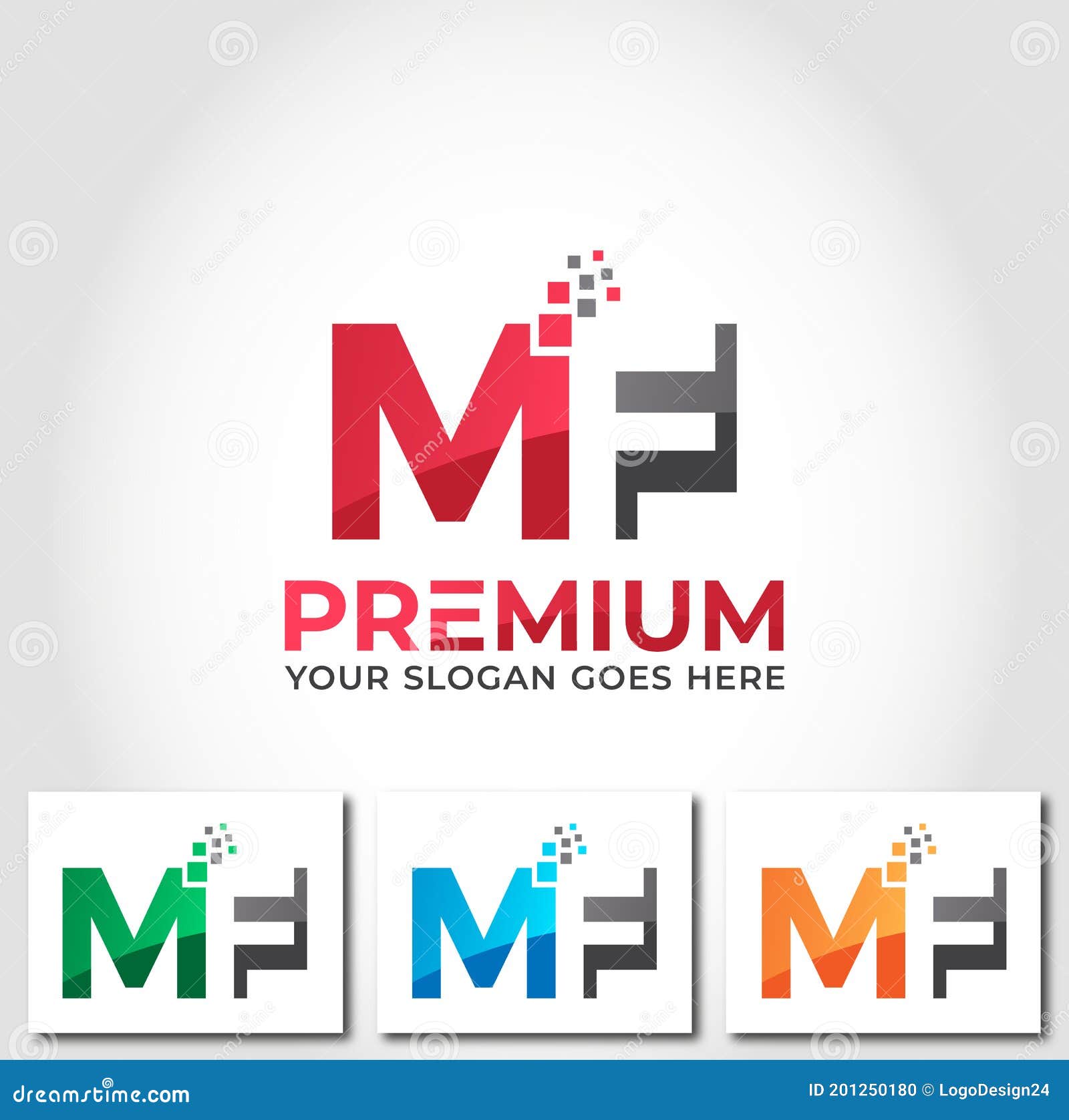 MF Alphabet Logo Design Concept Stock Vector - Illustration of business ...