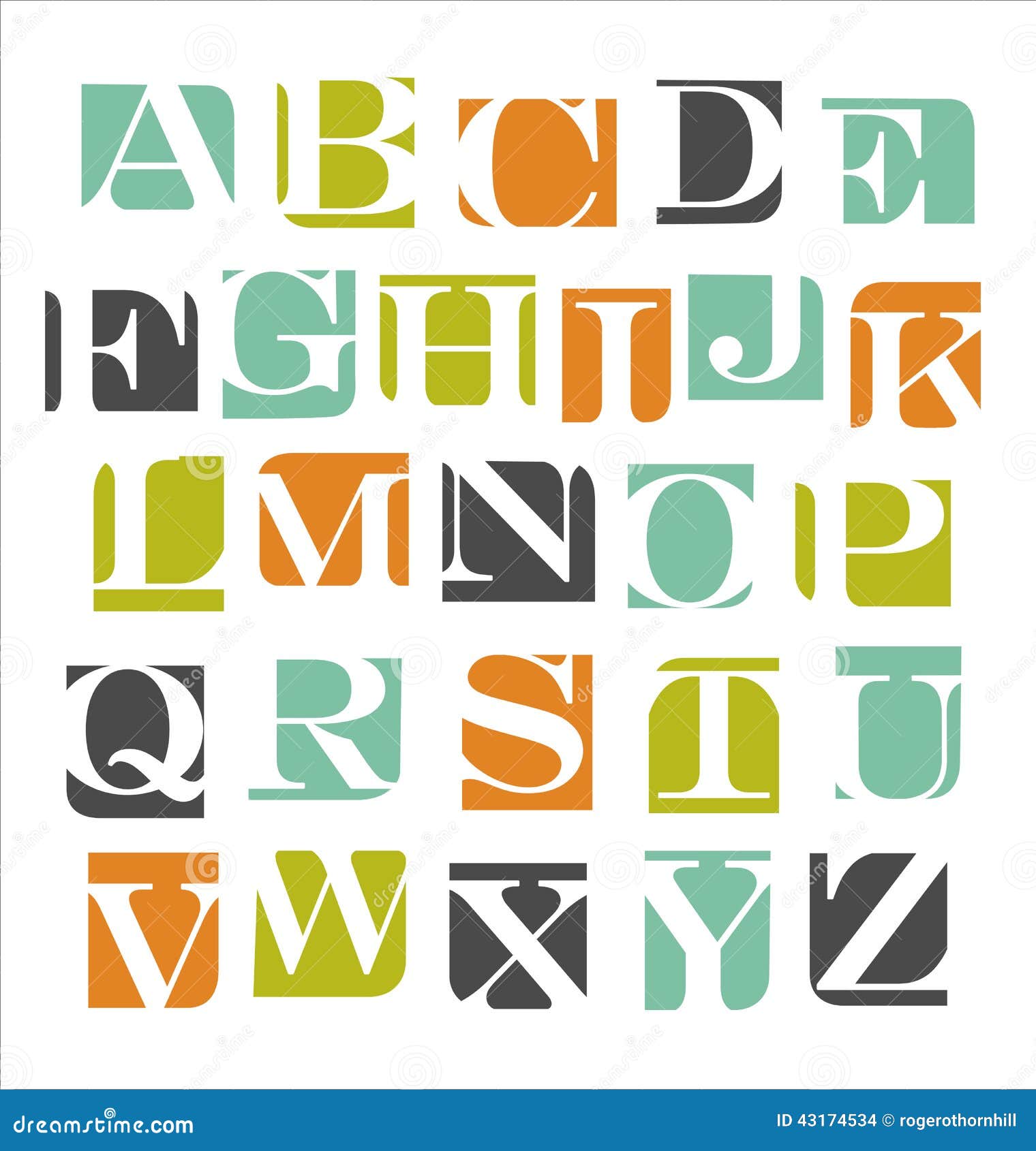 Modern Alphabet Poster Modern Alphabet Poster