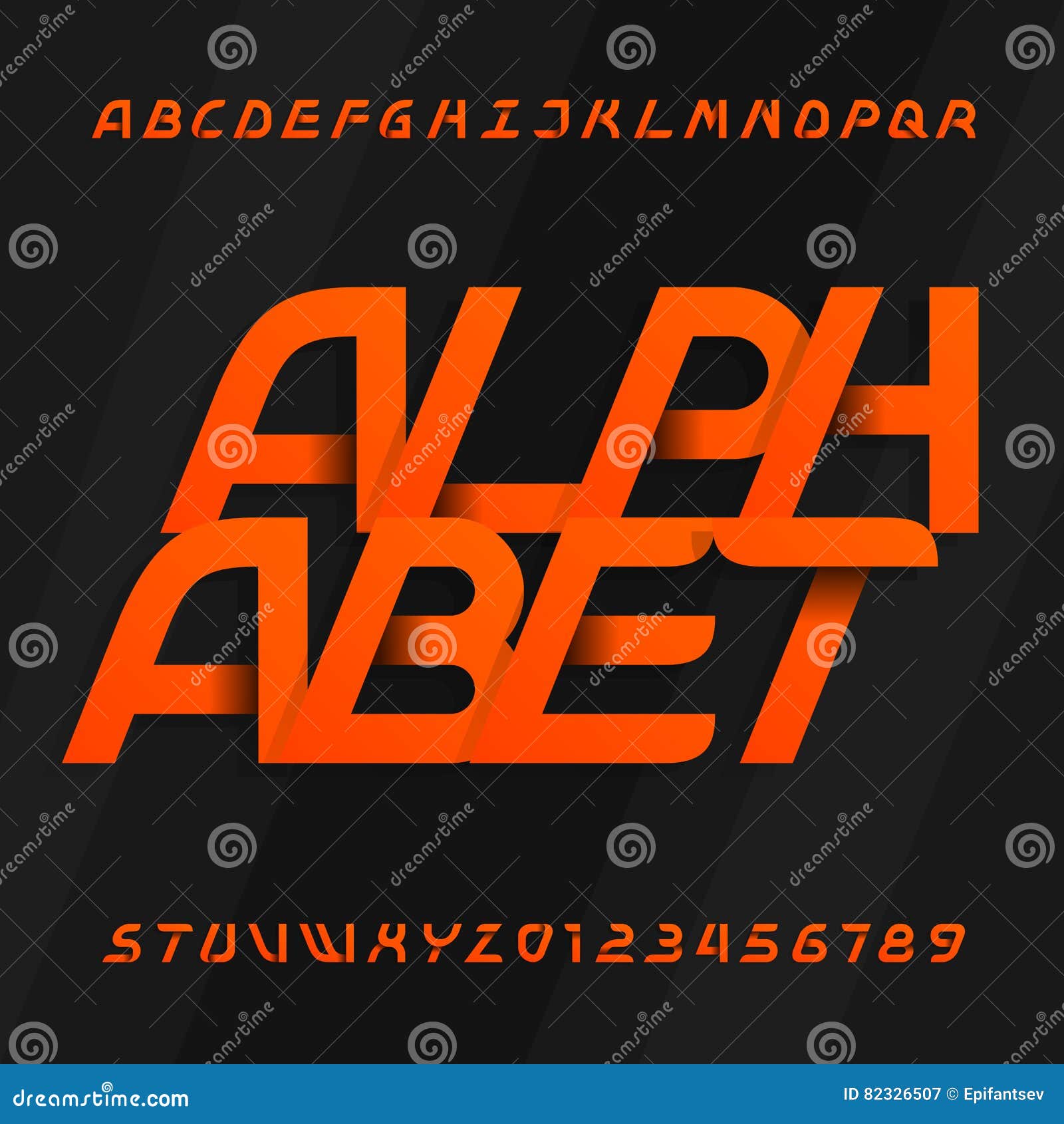 Modern Alphabet Font. Capital Letters Of The Latin Alphabet. Vector ...