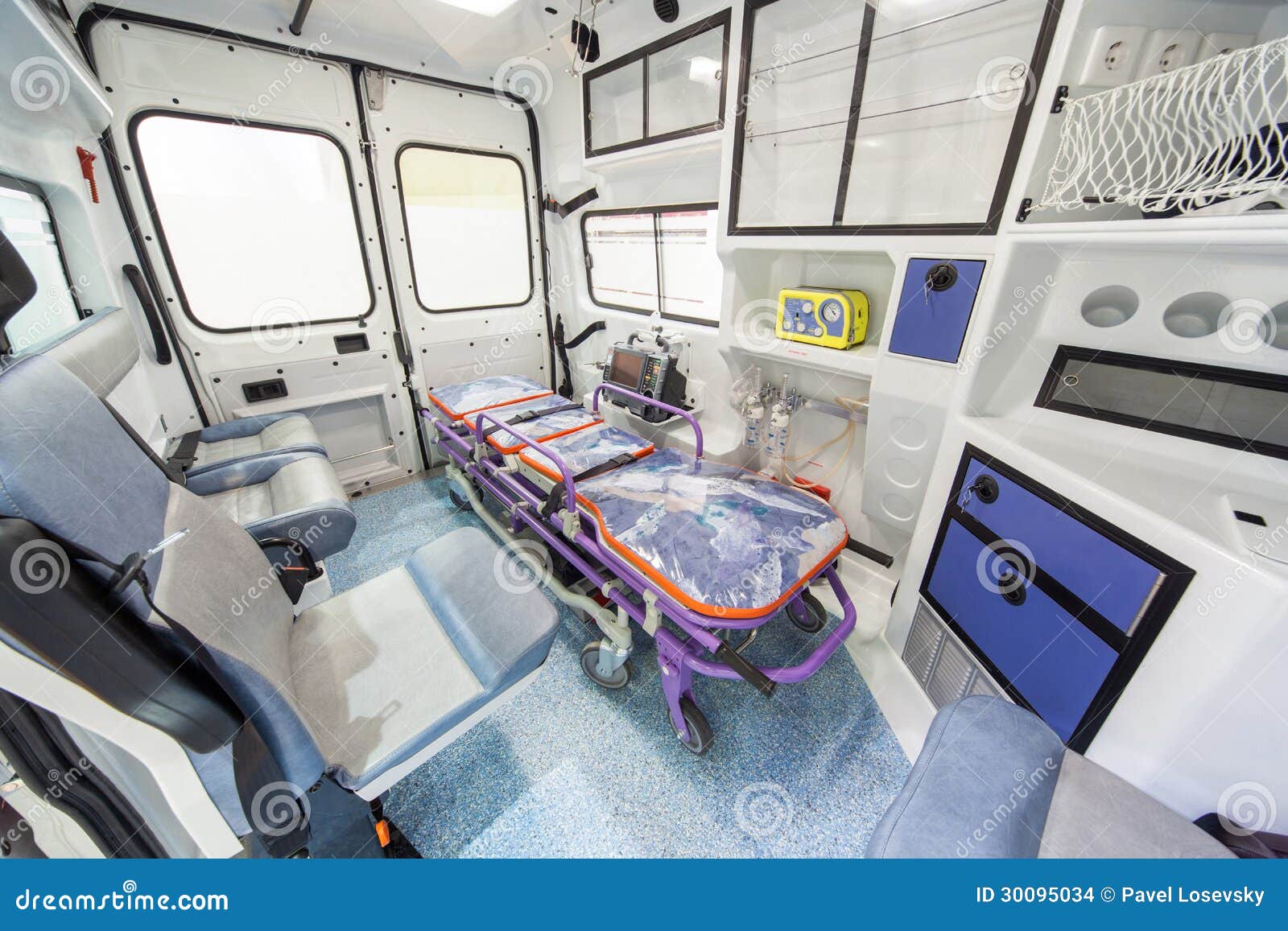 Modern Ambulance in Exhibition Stock Photo - Image of health, rescue ...