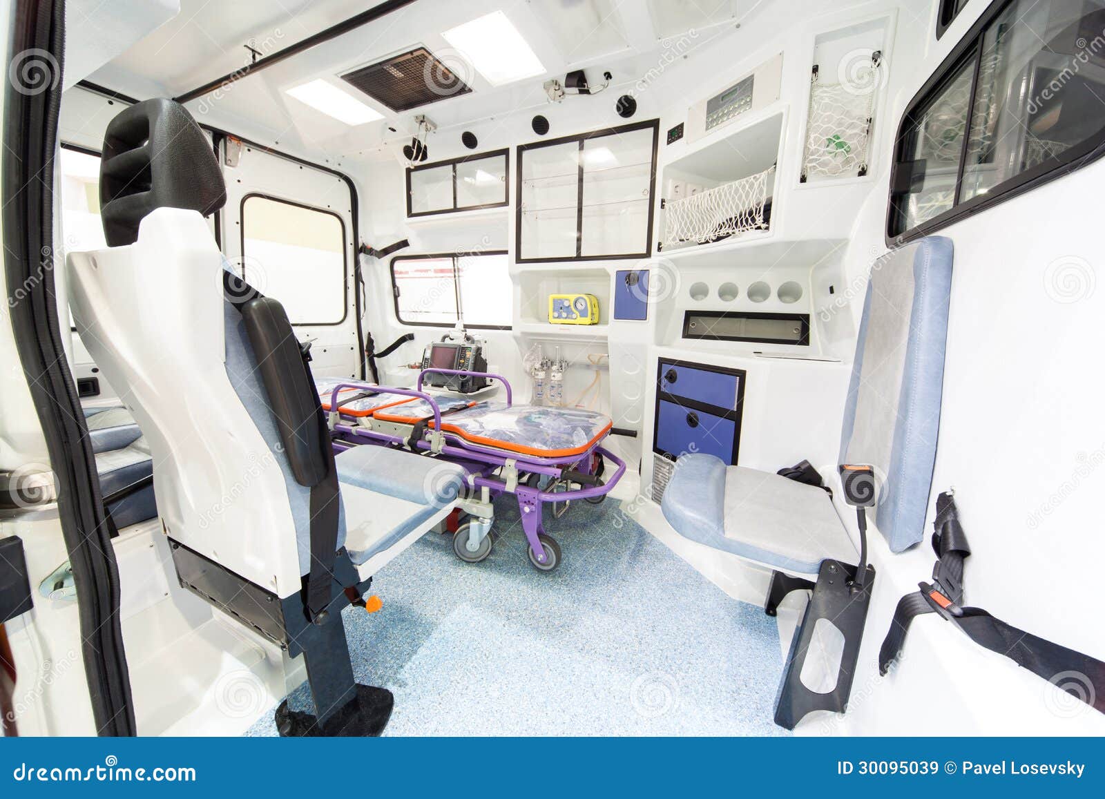 Modern ambulance stock image. Image of patient, scan - 30095039