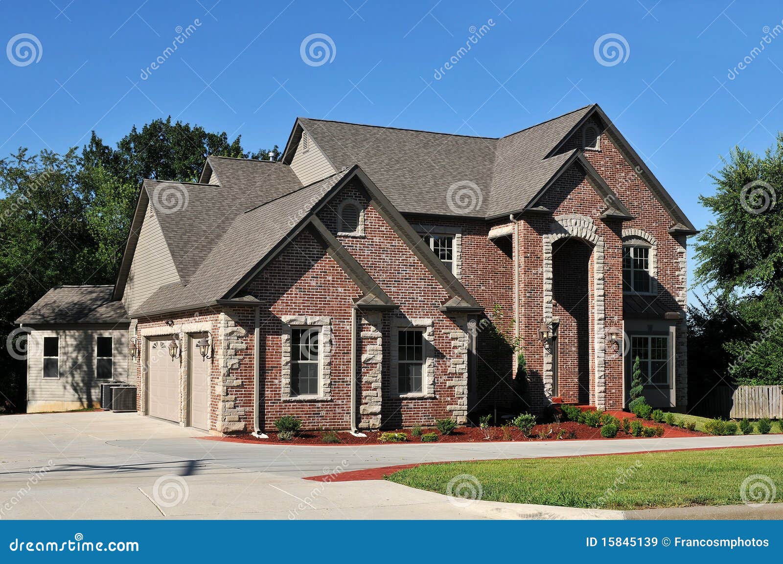 Modern American Home stock image. Image of community - 15845139