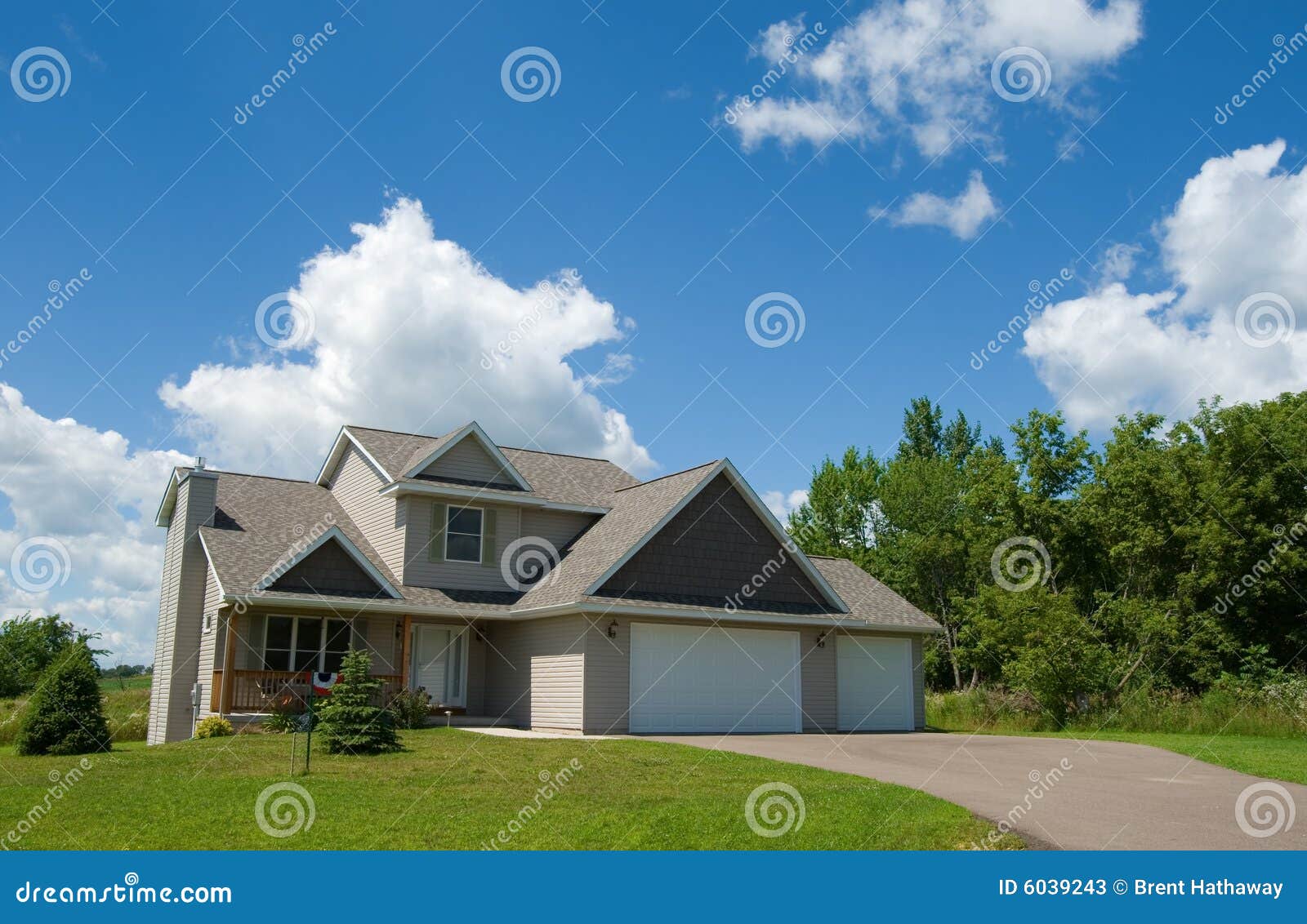Modern American Home stock image. Image of real, living - 6039243