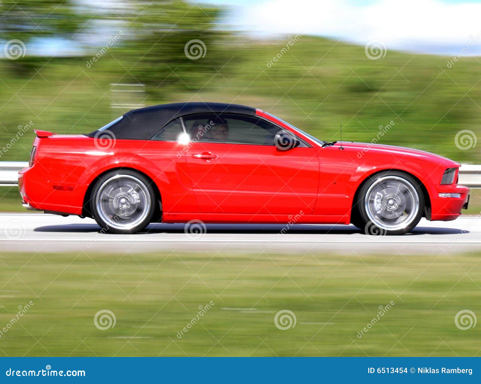 Modern American Red Convertible Stock Photo - Image of collector, light ...