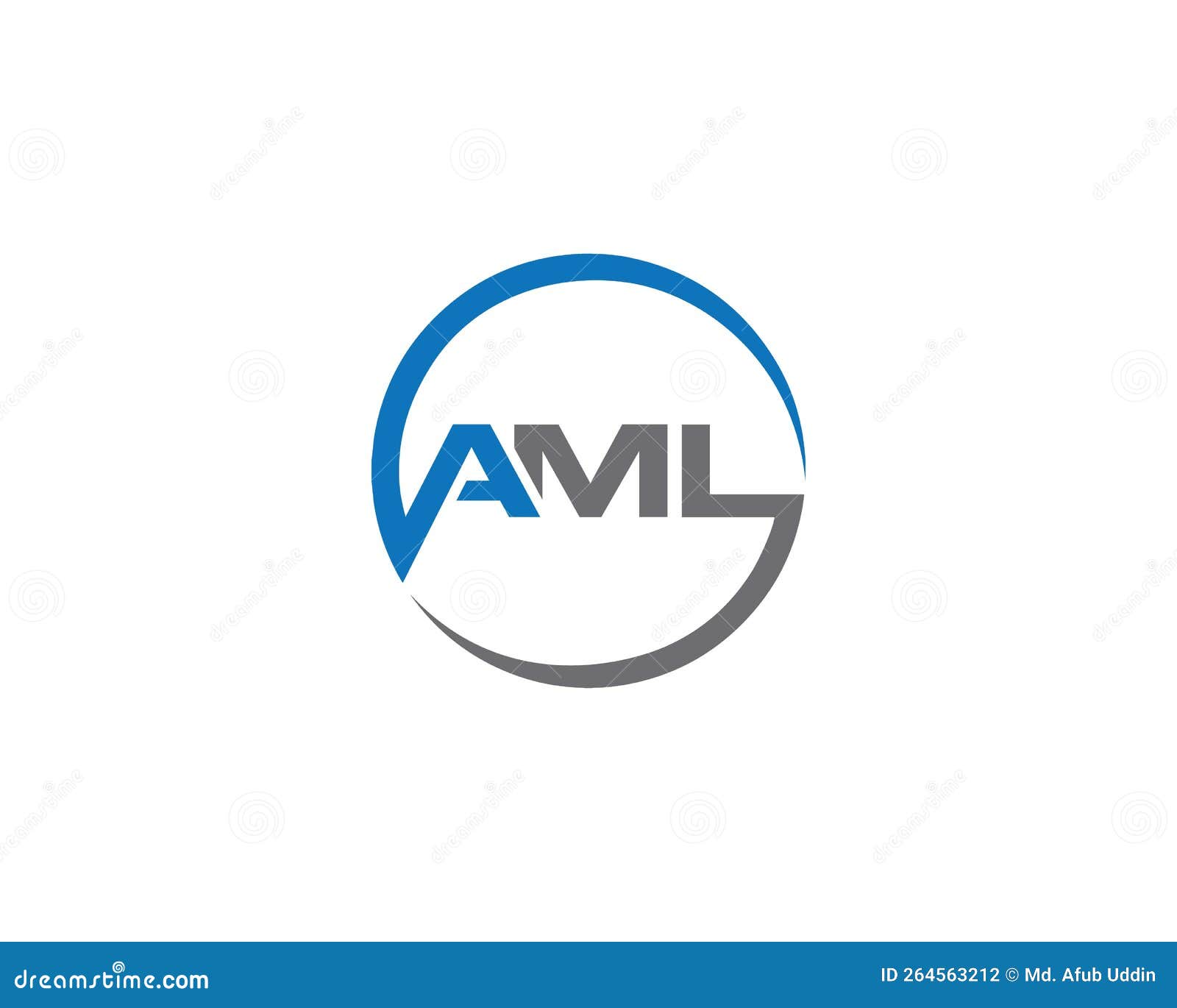 Modern AML Letter Initial Logo Design Vector Illustration ...