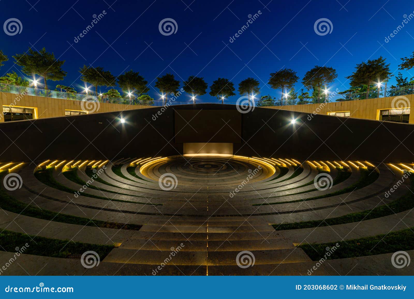 Modern Amphitheater Like As Ancient Theatre Stock Photo - Image of ...