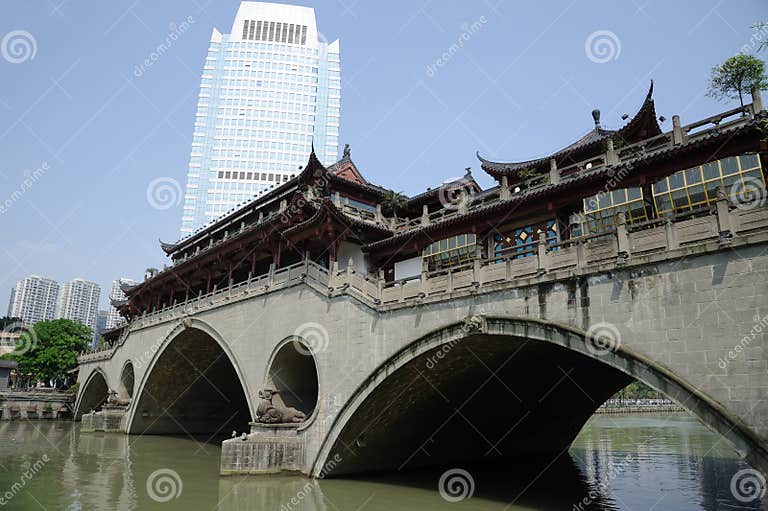 Modern and Ancient Building in Chengdu Stock Photo - Image of culture ...
