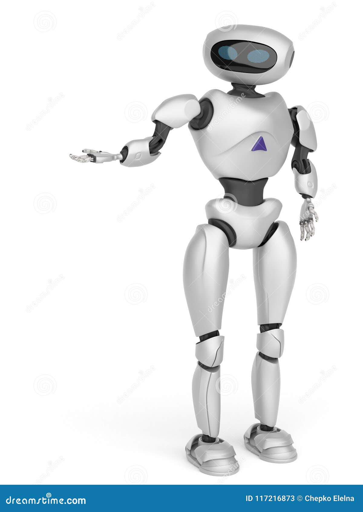 Modern Android Robot Character Artificial Intelligence Isolated On ... Modern Android Robot Character Artificial Intelligence Isolated On ...