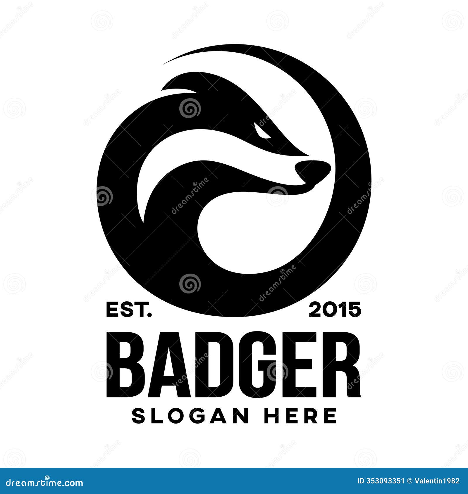 Modern Angry Rabbit Logo. Vector Illustration | CartoonDealer.com ...