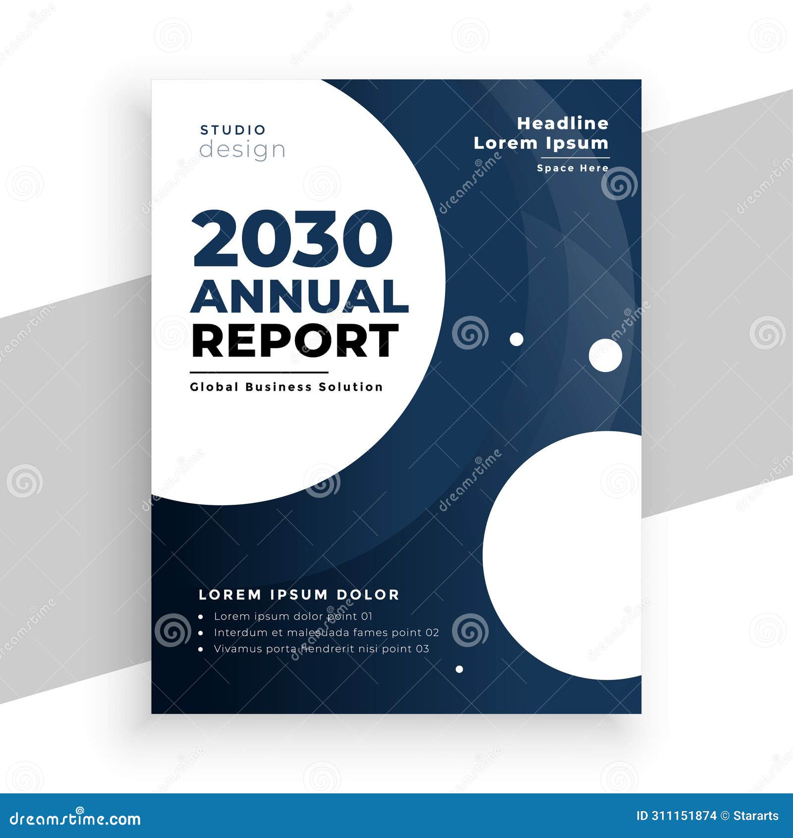 Modern Annual Report Booklet Design for Data Presentation Stock Vector ...