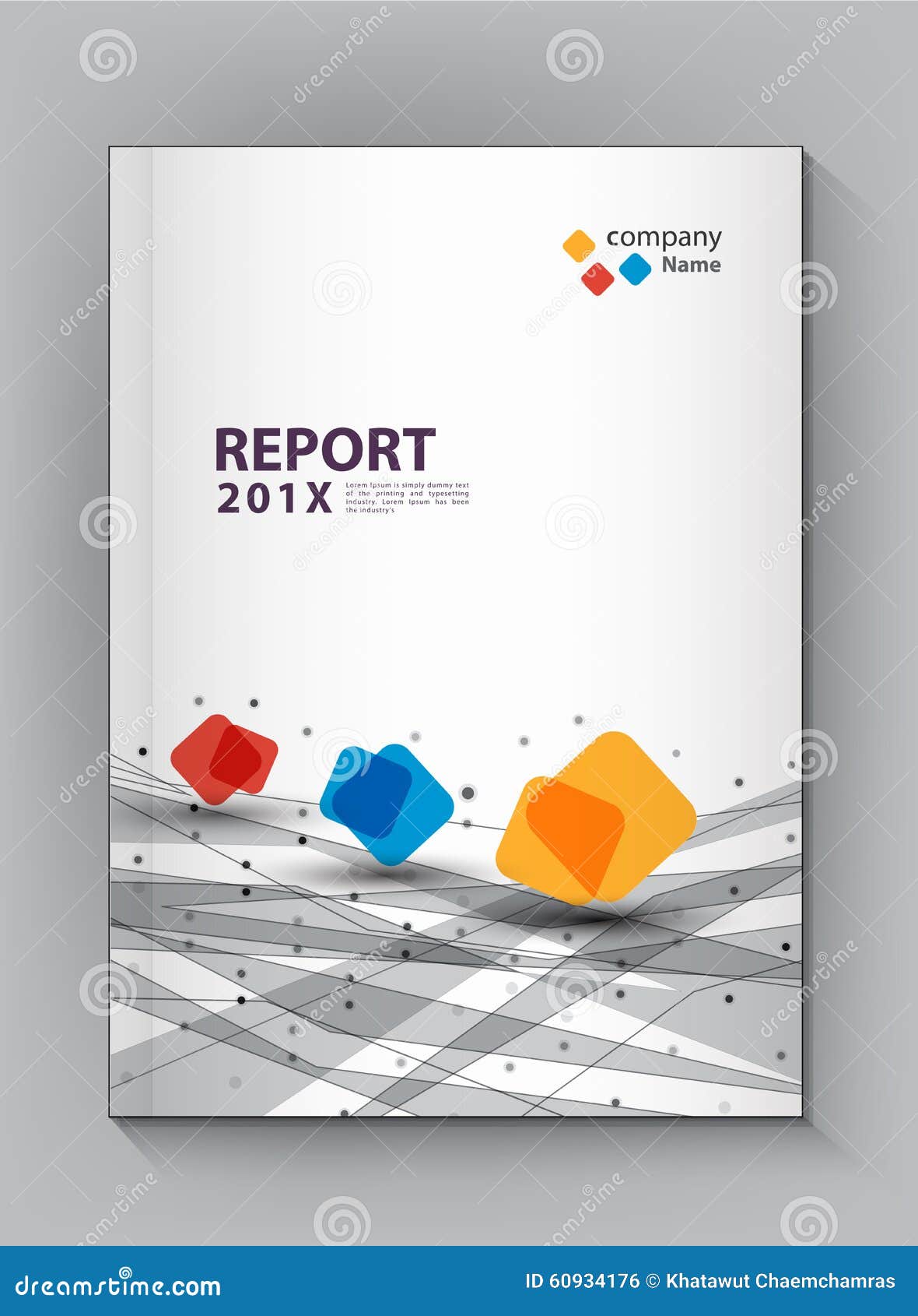 Modern Annual Report Cover Design Vector Dot Technology Stock Vector ...