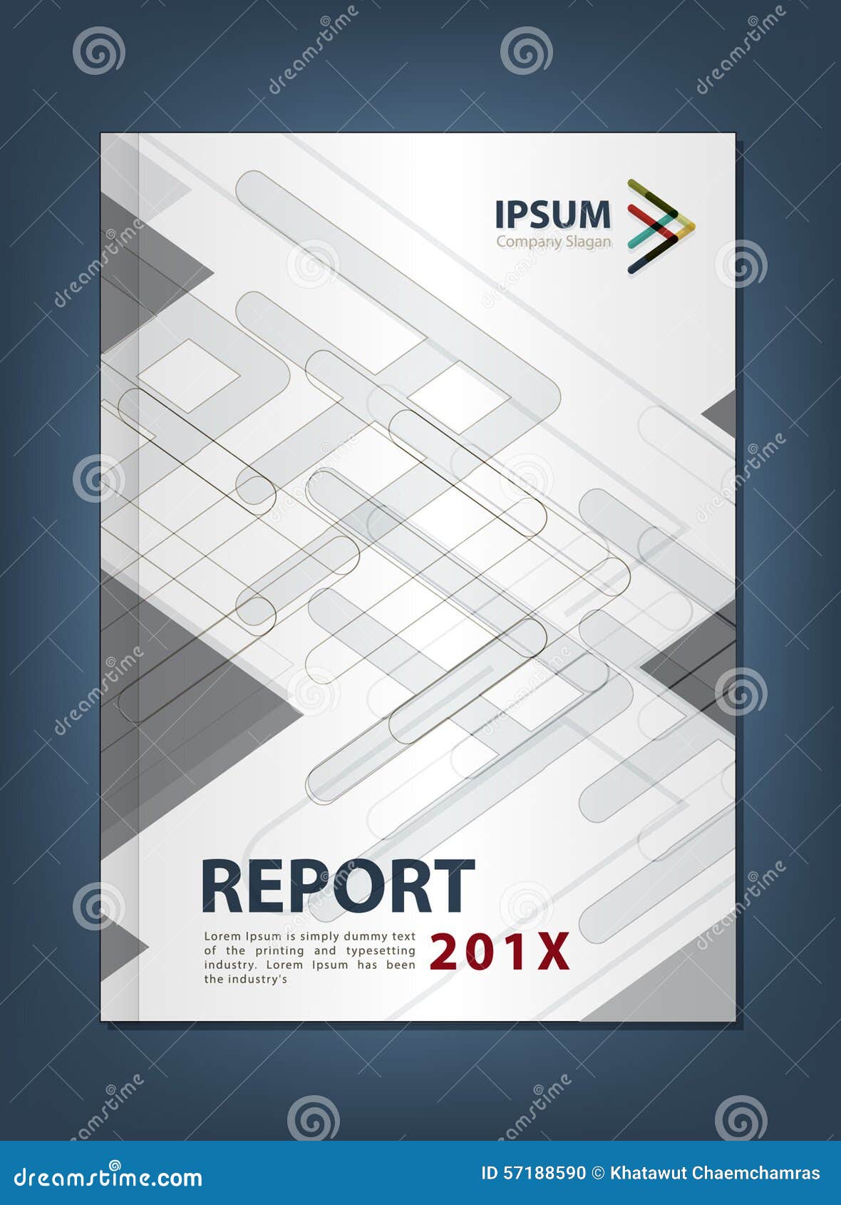 Modern Annual Report Cover Design Vector, Multiply Arrow Theme C Stock ...