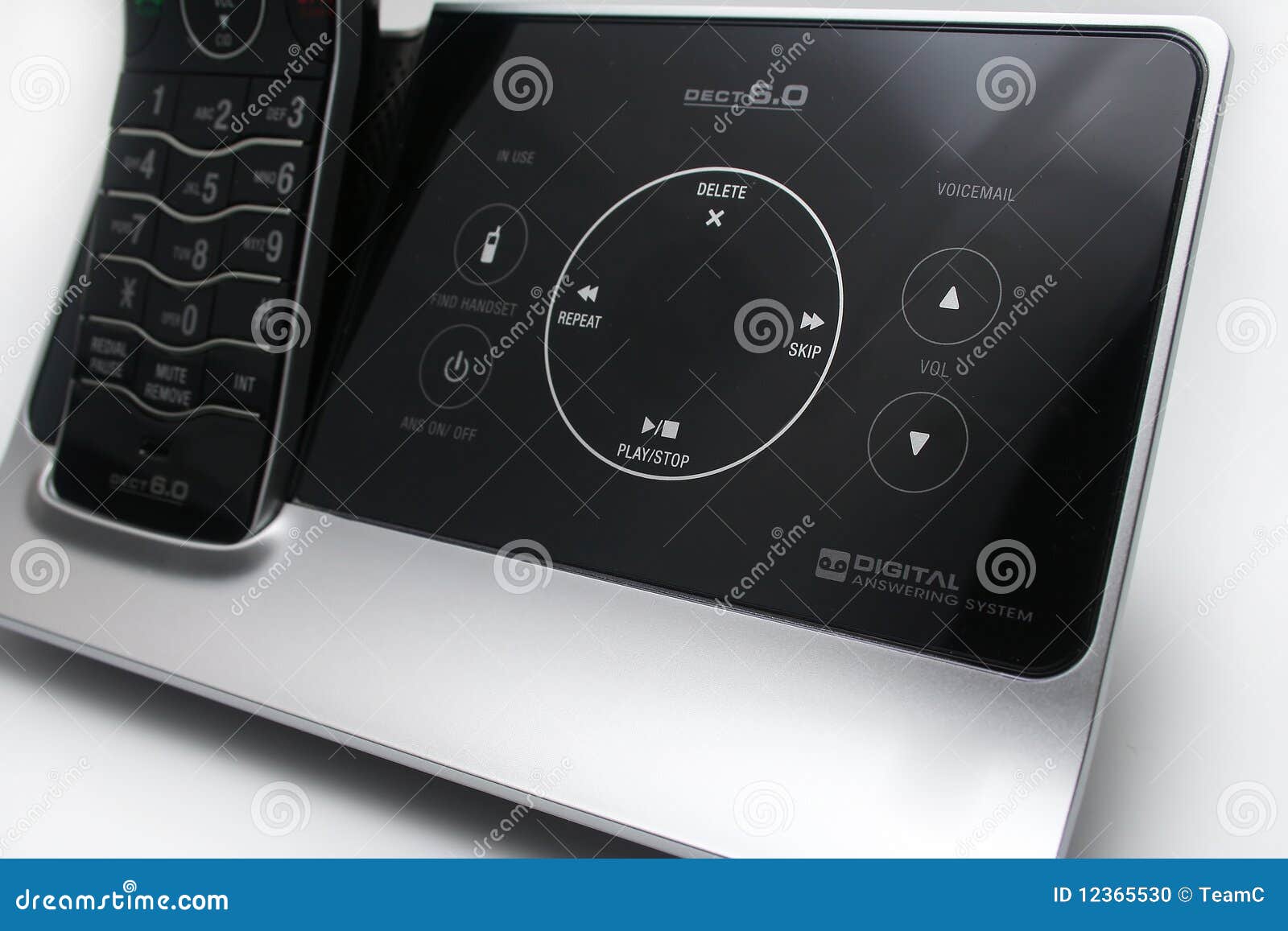 Modern Answering Machine stock photo. Image of isolated - 12365530