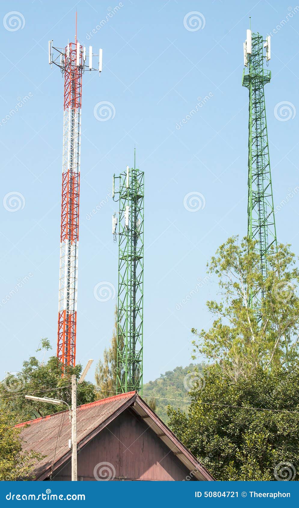 Modern antenna Tower stock image. Image of network, industrial - 50804721