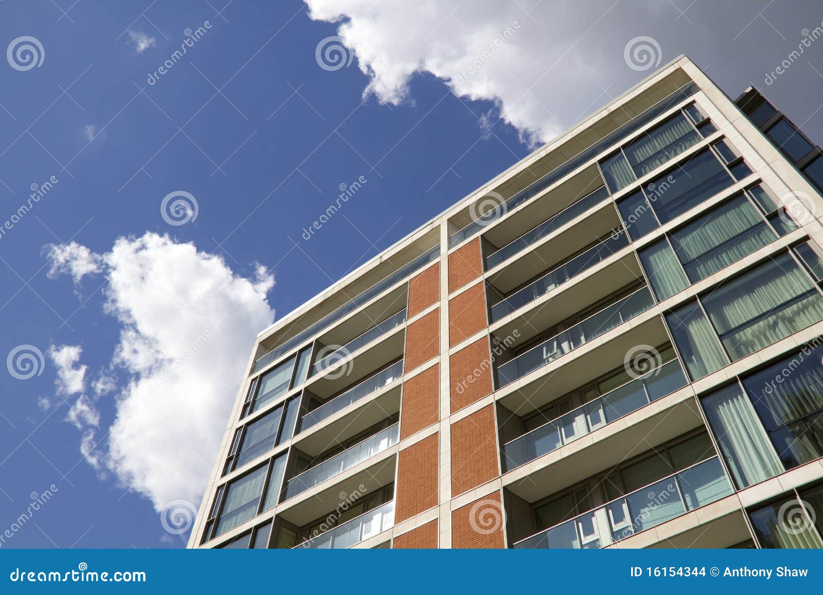 Modern Apartment Block stock photo. Image of exterior - 16154344
