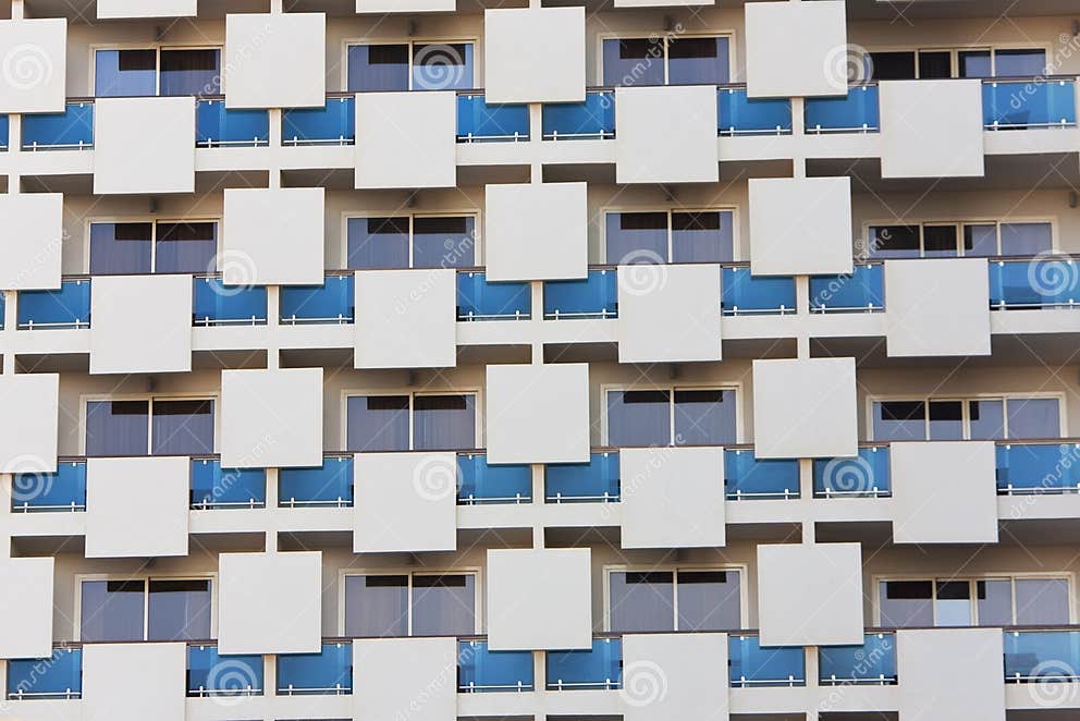 Modern Apartment Building Architectural Pattern Stock Photo - Image of ...
