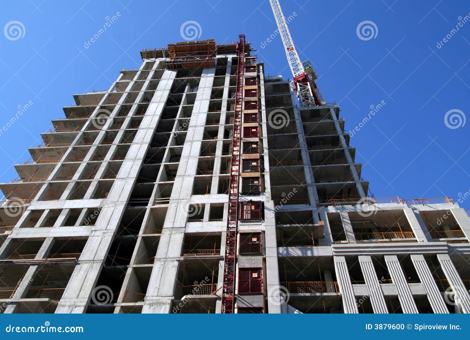 Modern Apartment Building Under Construction Stock Photo - Image of ...