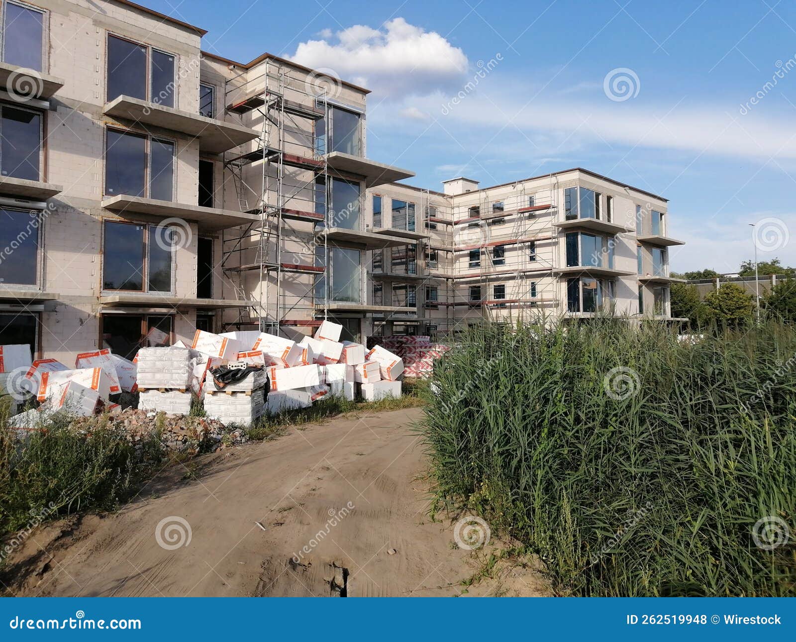 Modern Apartment Building Under Construction in the City Editorial ...