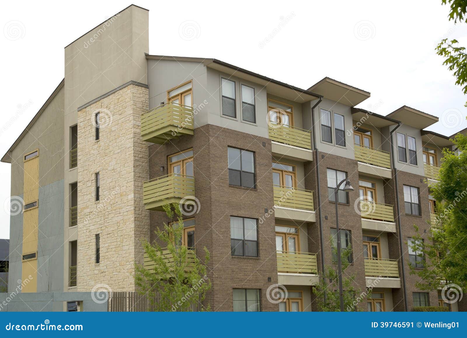 Modern Apartment Buildings with Balcony Stock Image - Image of popular ...