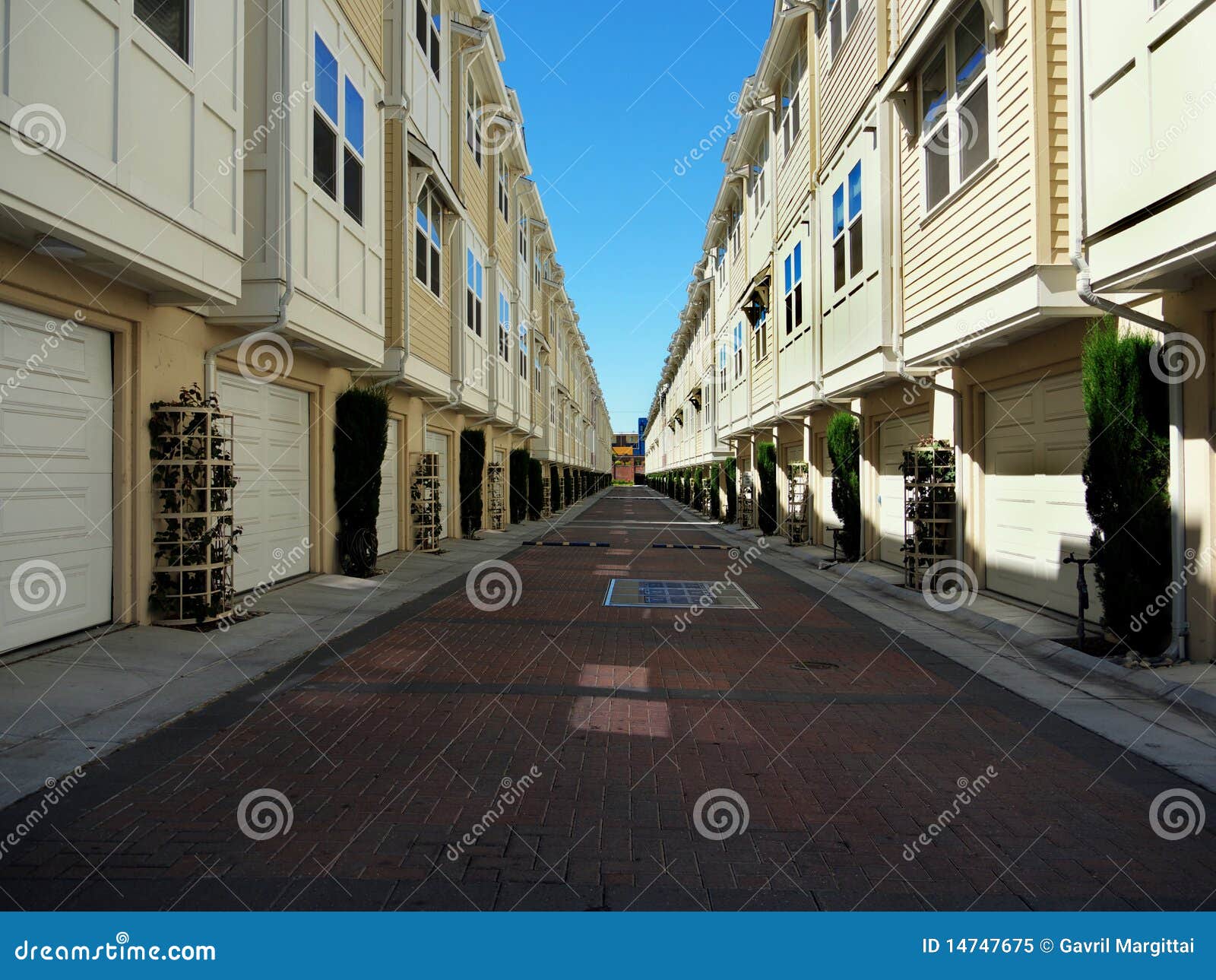 Modern Apartment Buildings Facing Each Other Stock Image - Image of ...