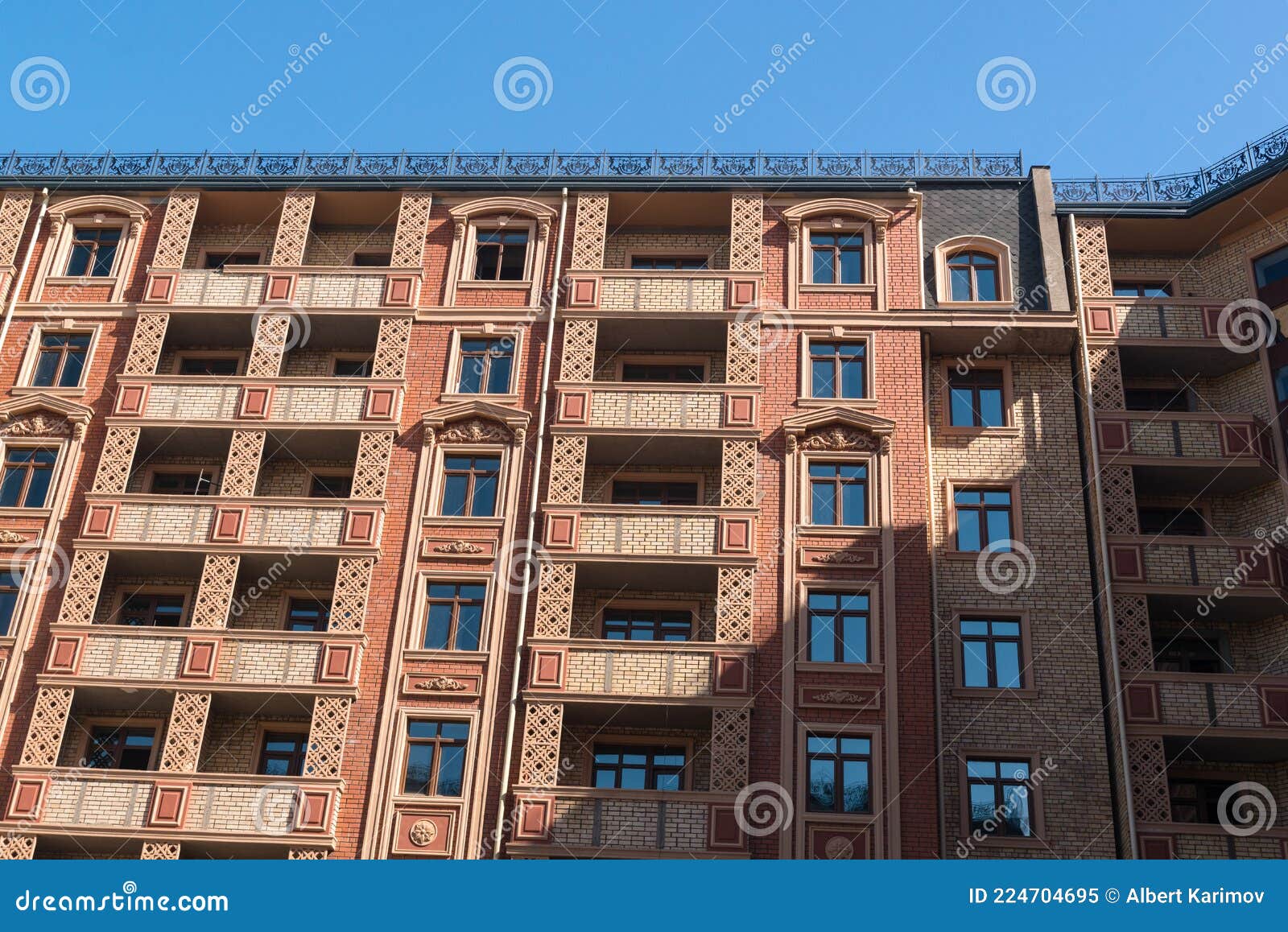 Modern Apartment Complex Design Stock Image - Image of street, building ...