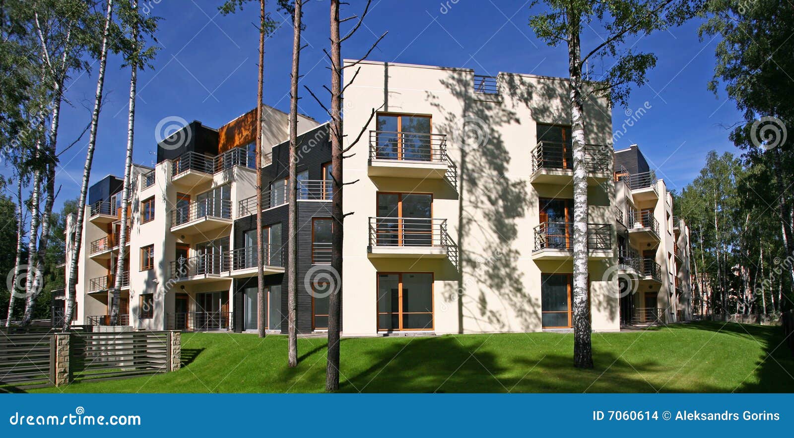 Modern apartments stock photo. Image of buildings, exterior - 7060614