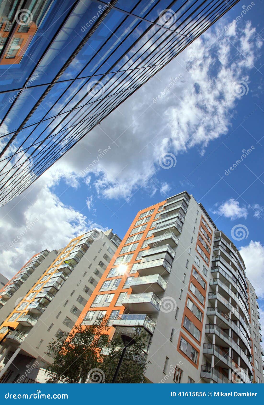 Modern apartments stock photo. Image of wall, architectural - 41615856